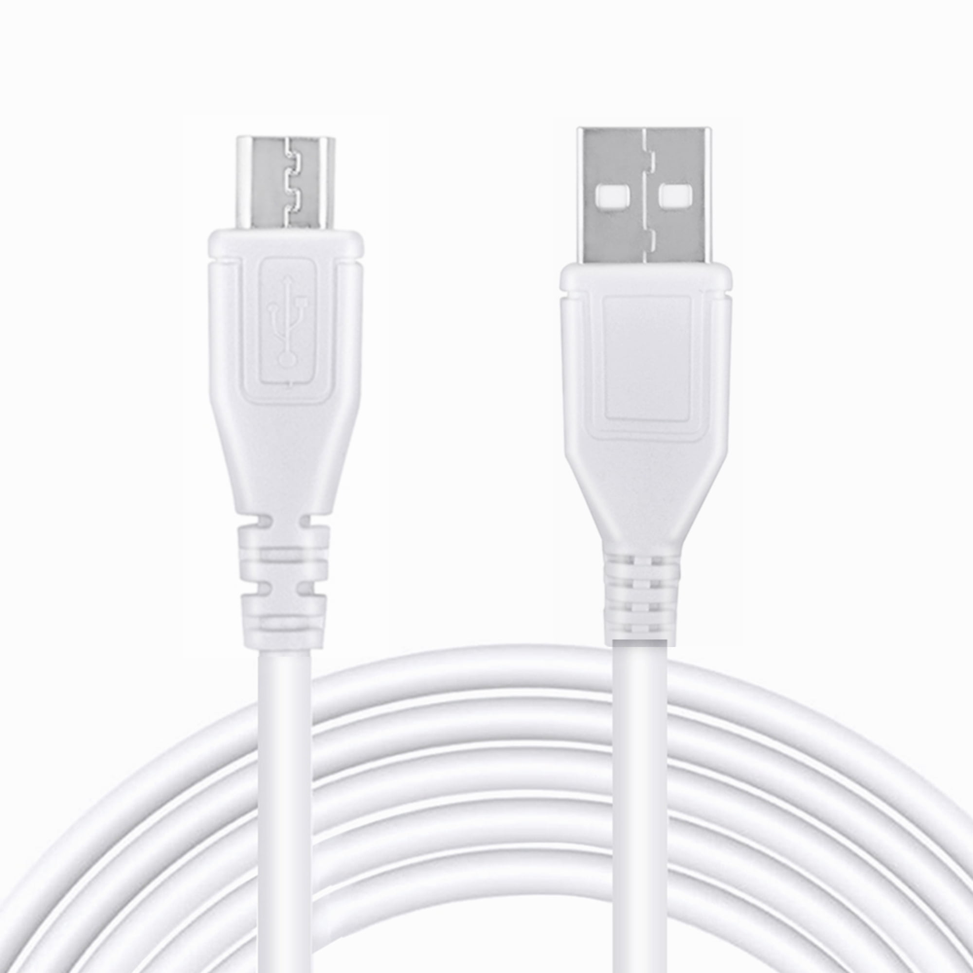 FITE ON 5ft White Micro USB Charging Cable PC Laptop Charger Power Cord ...