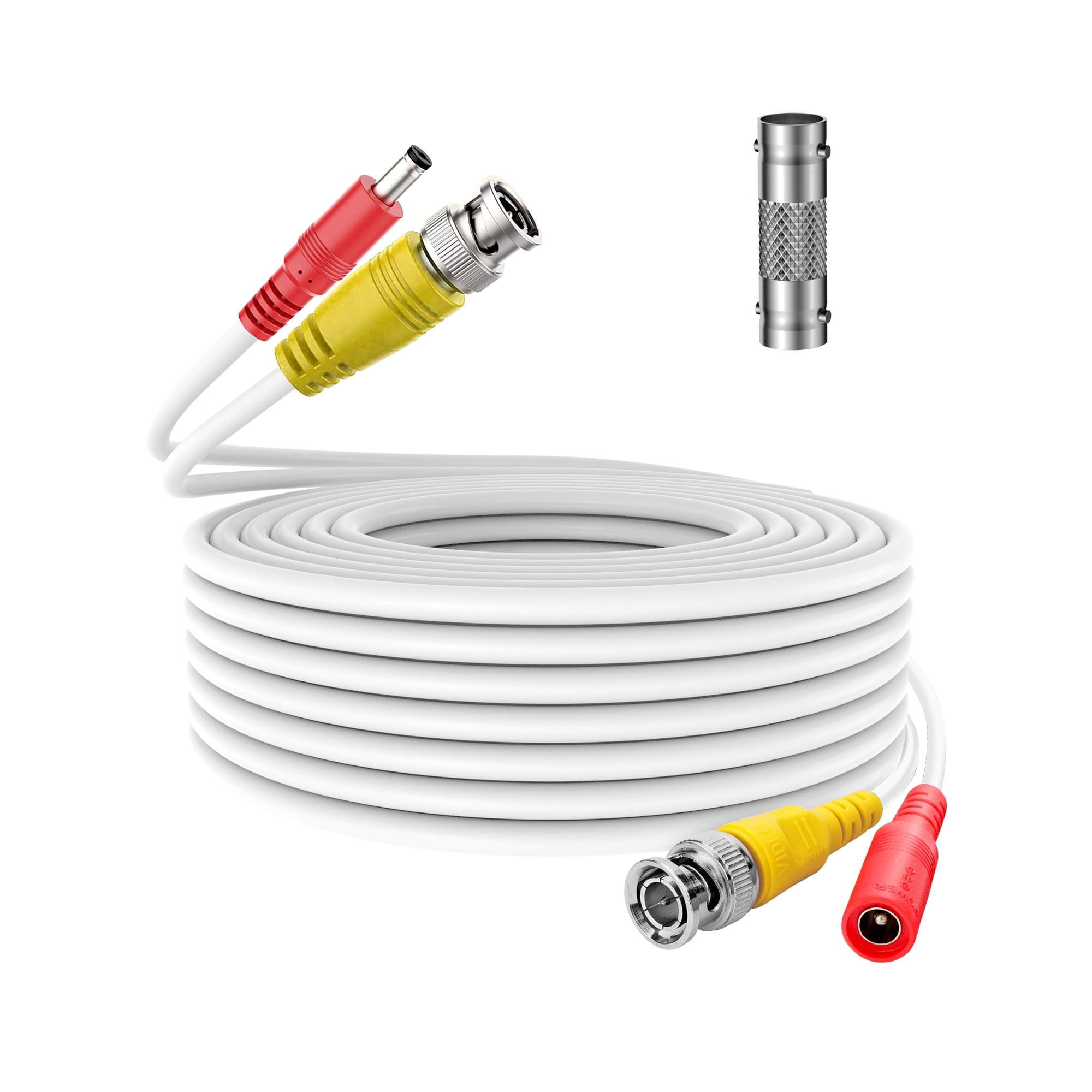FITE ON 65FT White BNC Cable Transmits Video Signals, All in One Reduce ...