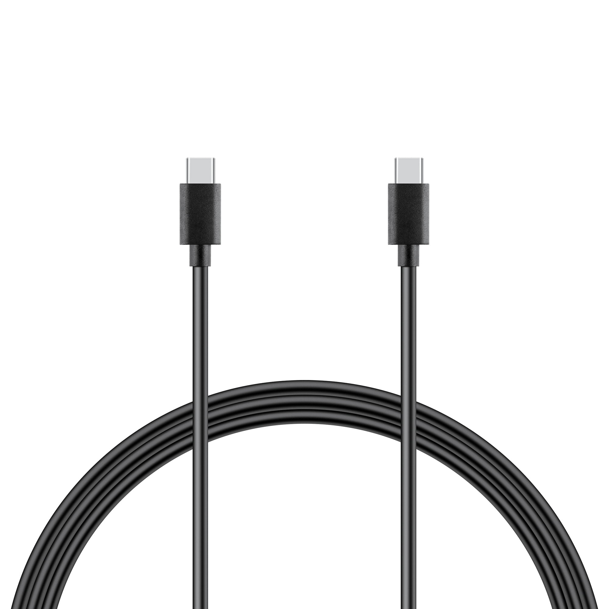 FITE ON Black 6ft 100W USB-C to USB-C Data Sync Power Adapter Charger ...