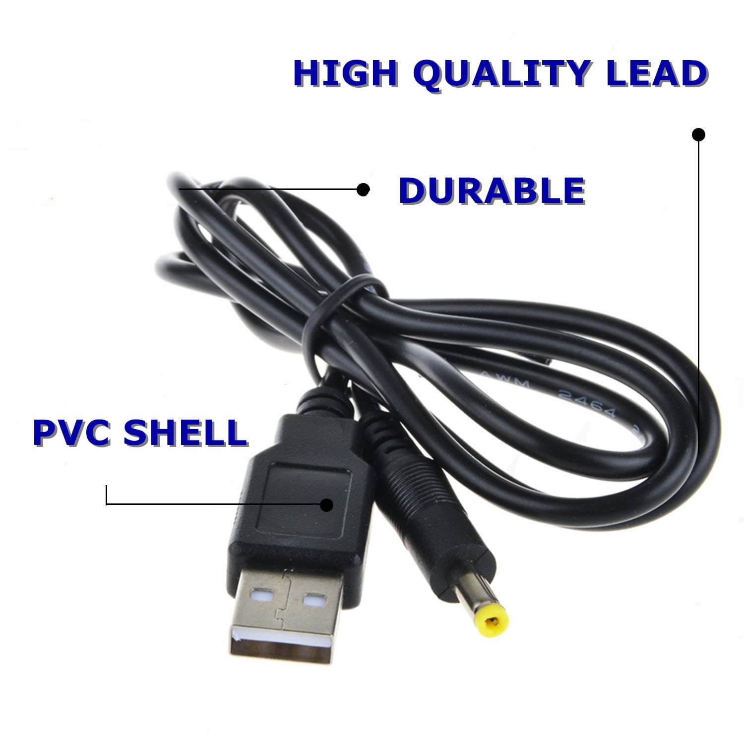 FITE ON USB A to DC 5v 4.0mm/1.7mm power Adapter cable lead 80cm ...
