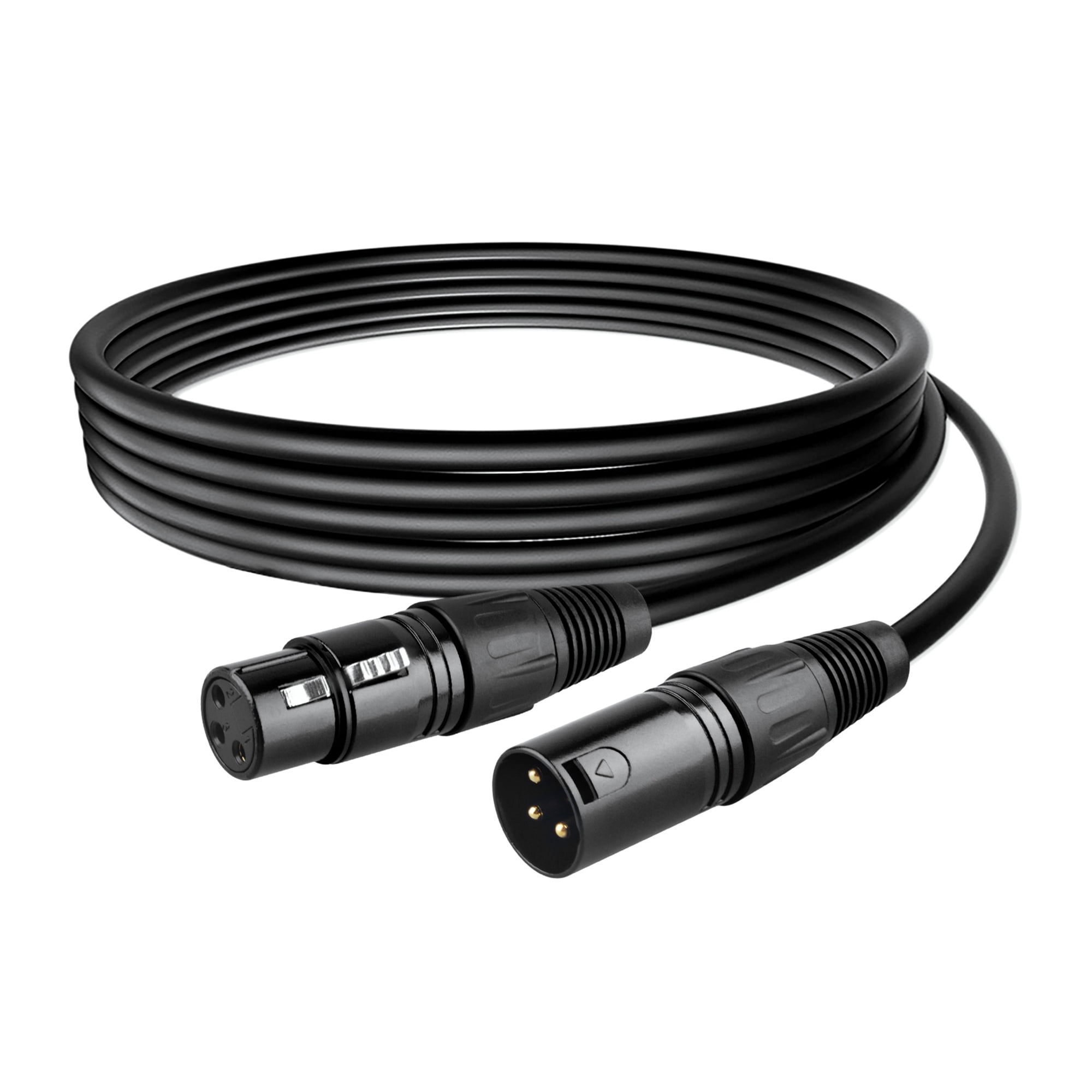 FITE ON Microphone Cable 10 ft XLR Male to Female Cables Mic Cord 3-Pin ...