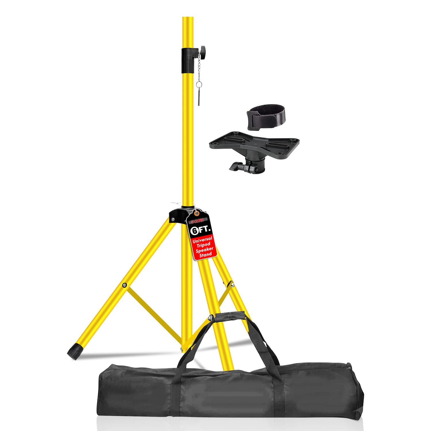 FITHOOD 5 Core Speaker Stand Tripod Floor Heavy Duty Adjustable Up to ...
