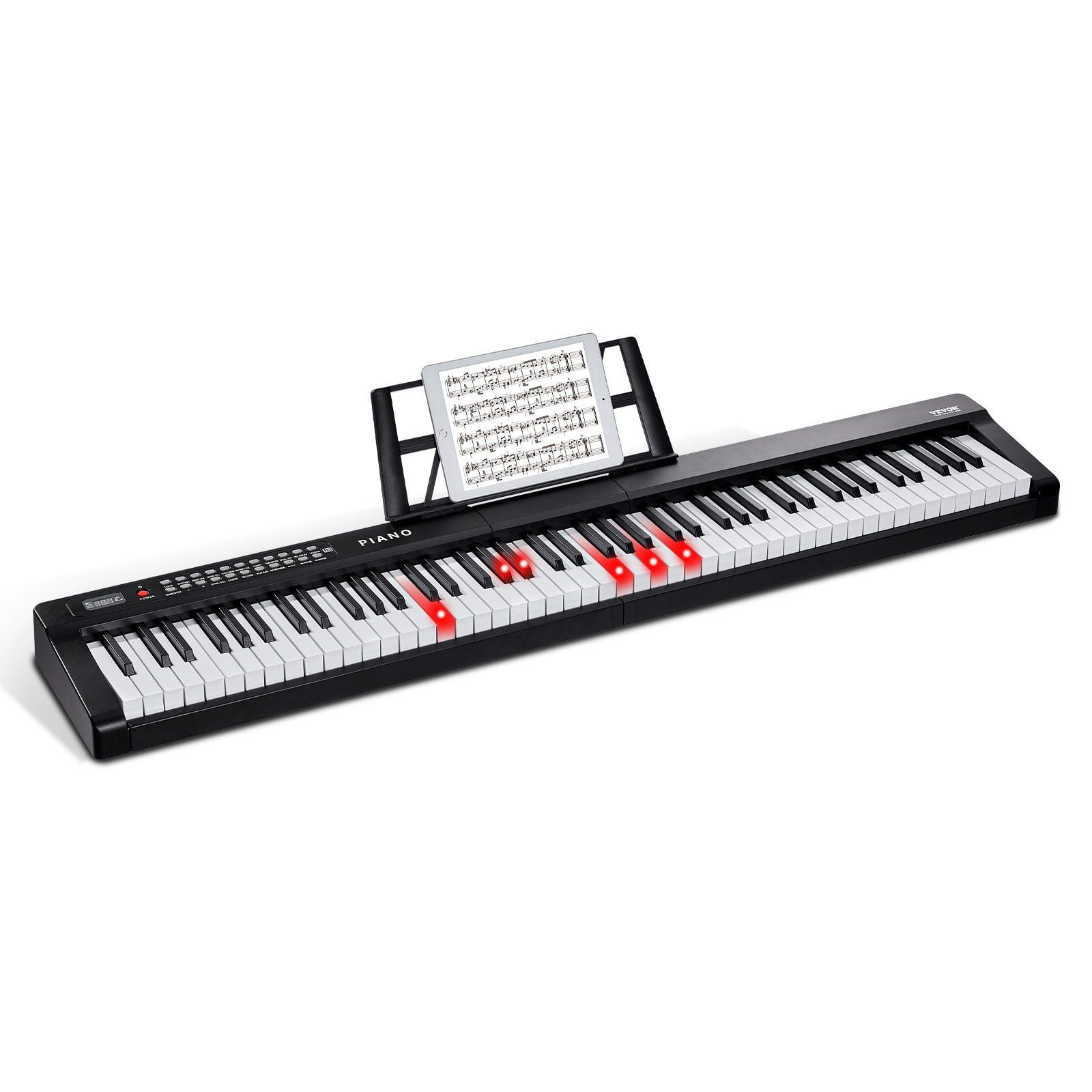 FITHOOD 88 Key Digital Piano Keyboard Semi Weighted Full Size Electric ...