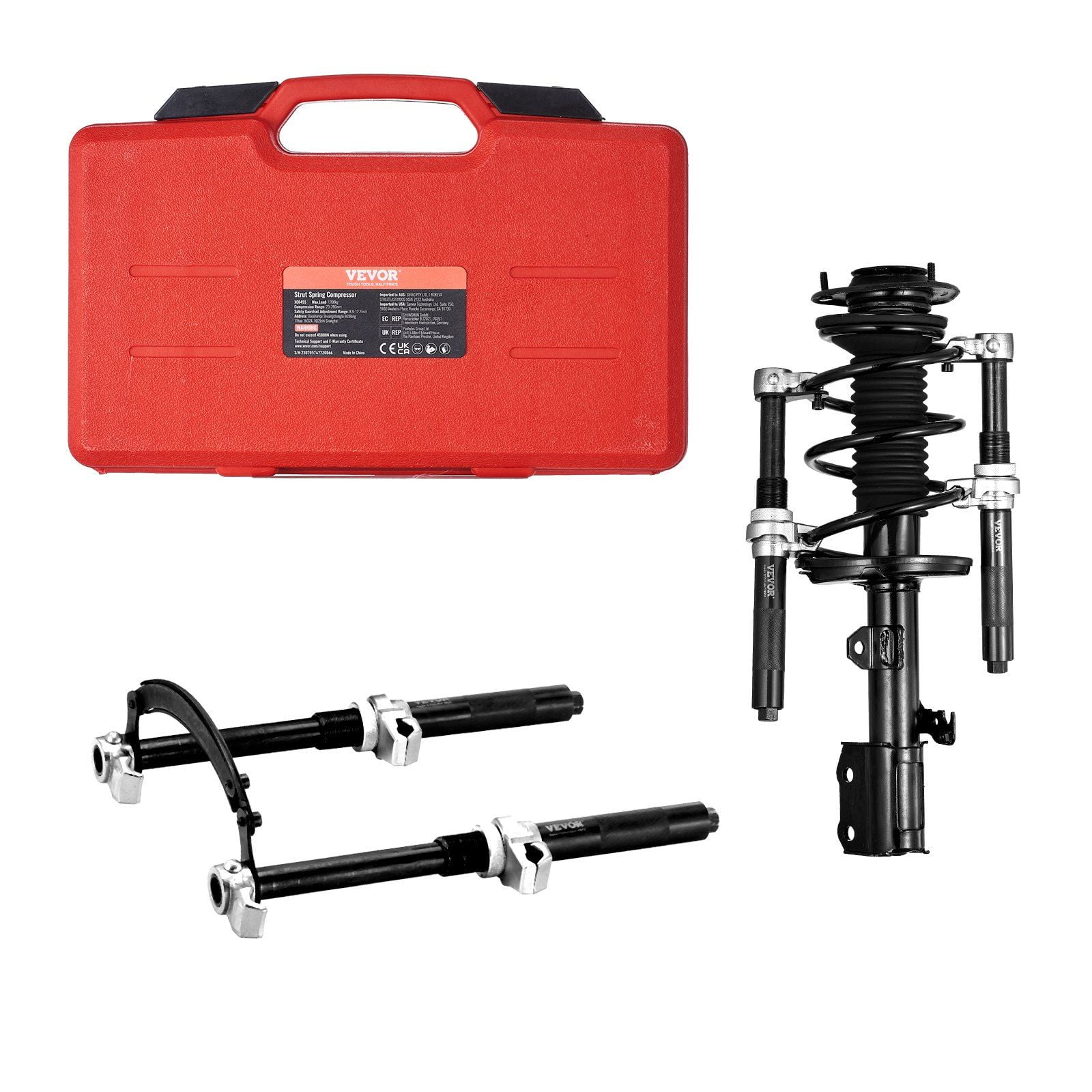 FITHOOD Coil Spring Compressor Tool, 2 pcs Heavy Duty Macpherson Strut ...