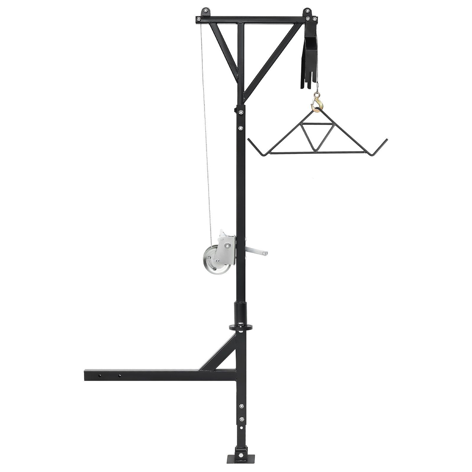 FITHOOD Hitch Mounted Deer Hoist Hitch Game Hoist 600lbs Winch Swivel ...