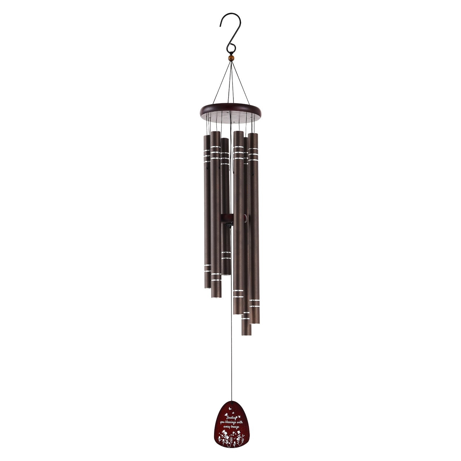 FITHOOD Wind Chimes for Outside 42-Inch Aluminum Memorial Deep Tone ...