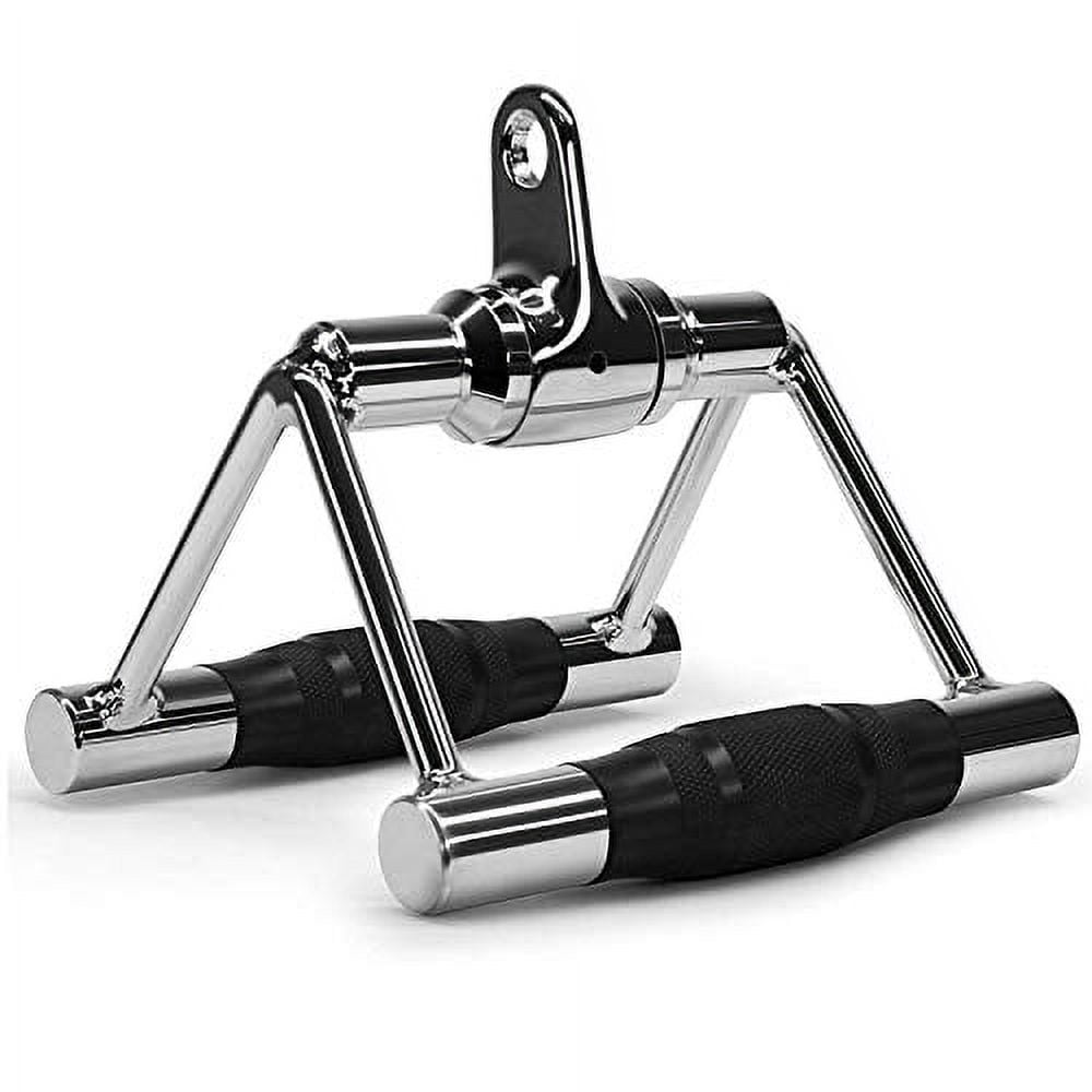 FITNESS MANIAC Pro Barbell Deluxe Double D Handle with Rubber Handgrips ...