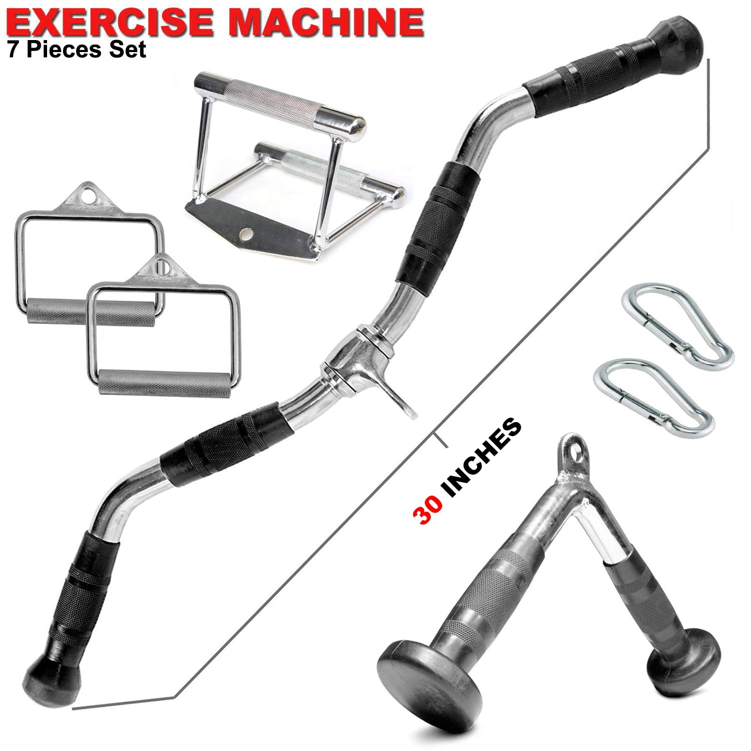 FITNESS MANIAC USA Combo Tricep Press Down Cable Attachment Multi ...