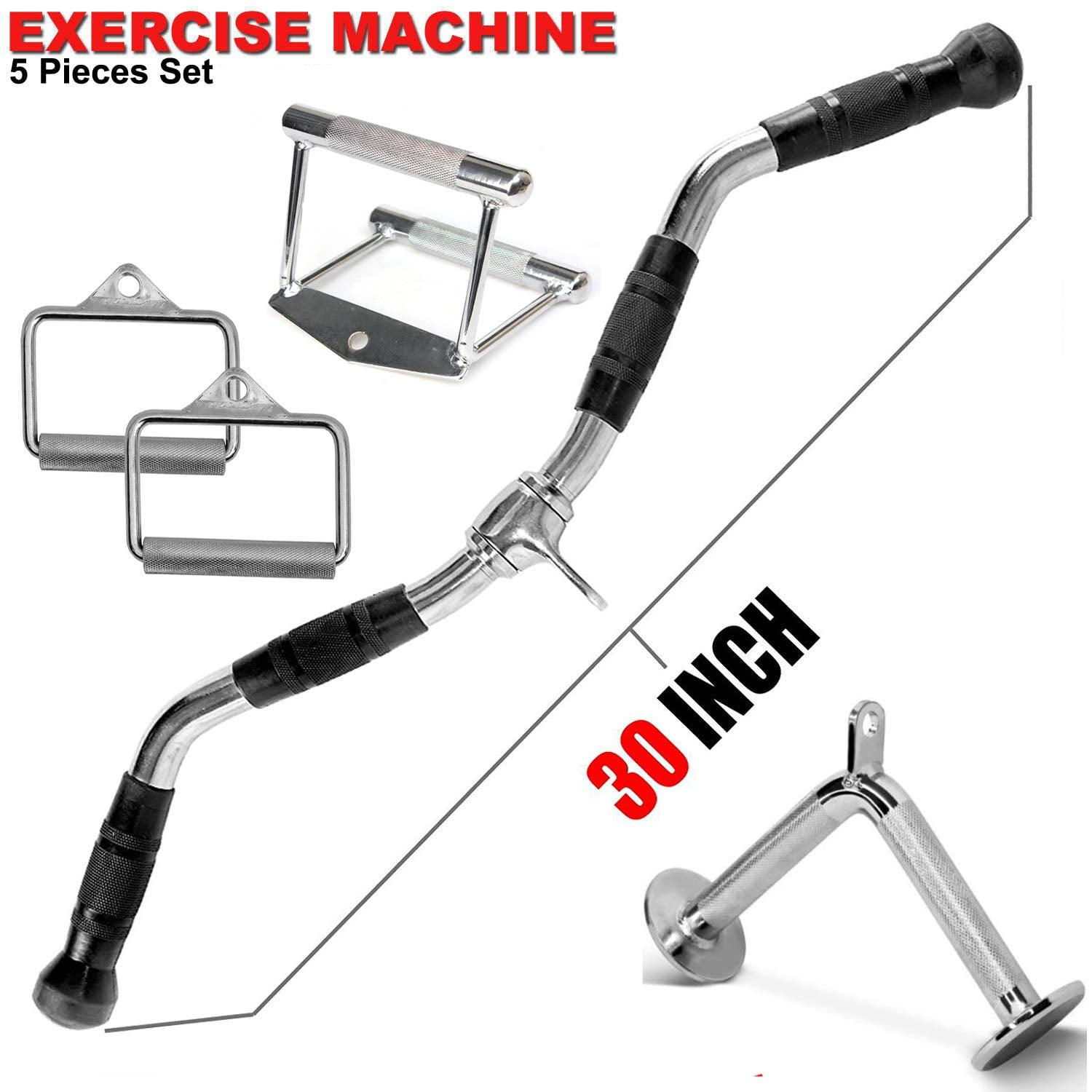 FITNESS MANIAC USA Home Gym Cable Attachment Machine Handle Exercise ...