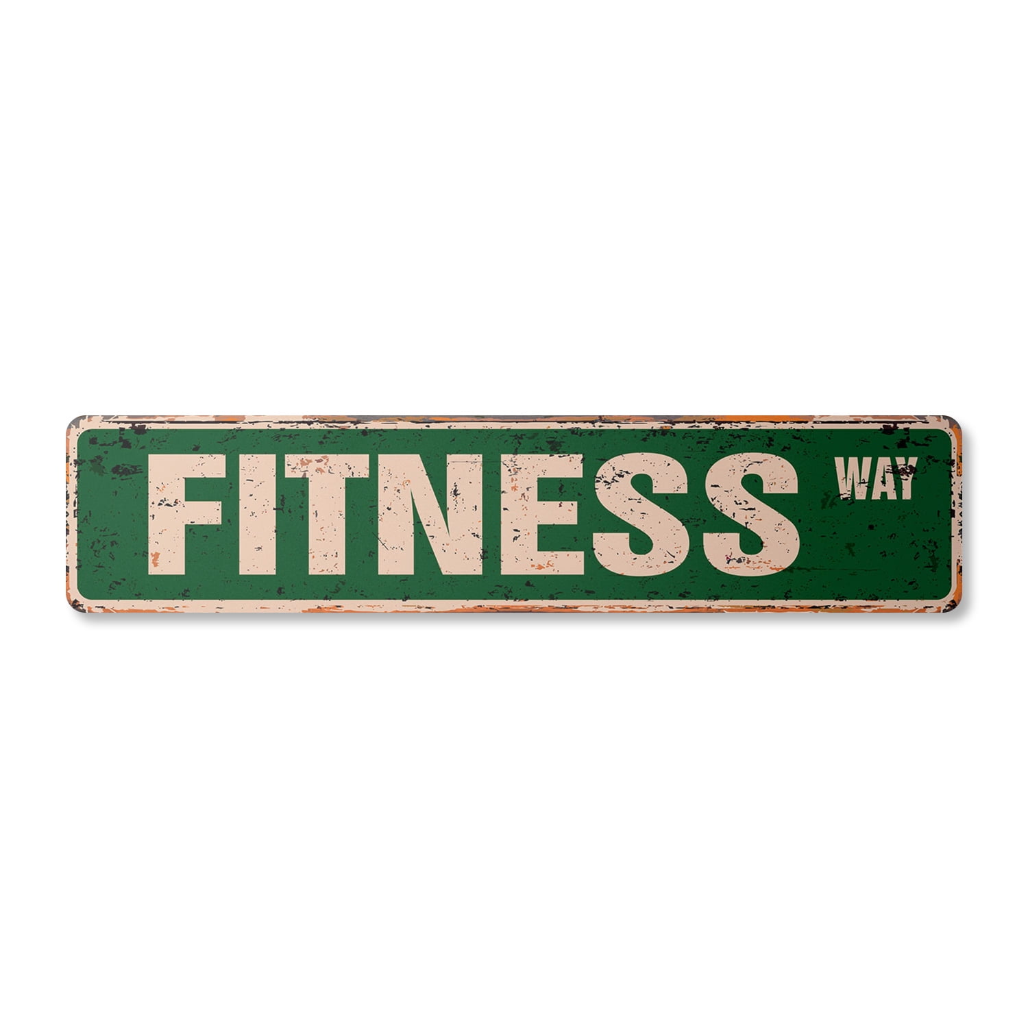 FITNESS Vintage Aluminum Street Sign exercise workout gym athlete ...