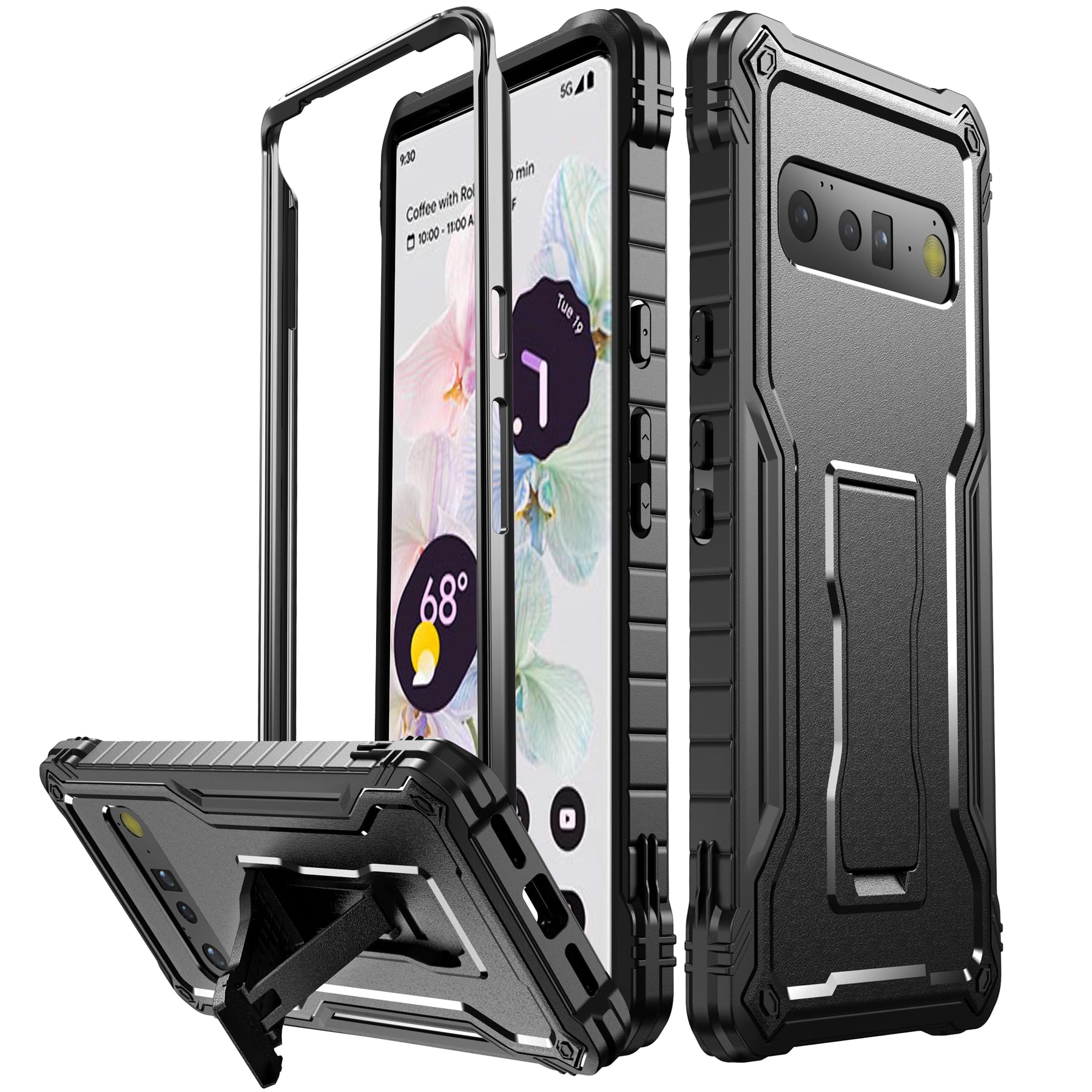 FITO For Google Pixel 6 Pro Case, Rubber Shockproof Full-Body Phone ...