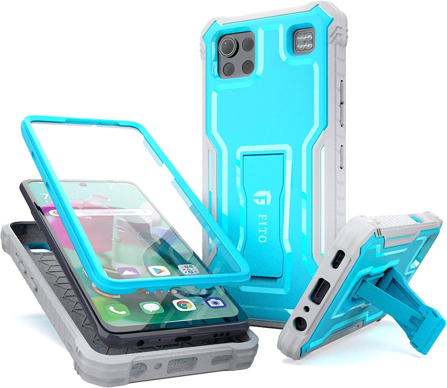 FITO For LG K92 5G Case, Phone Case with Screen Protector and Kickstand ...