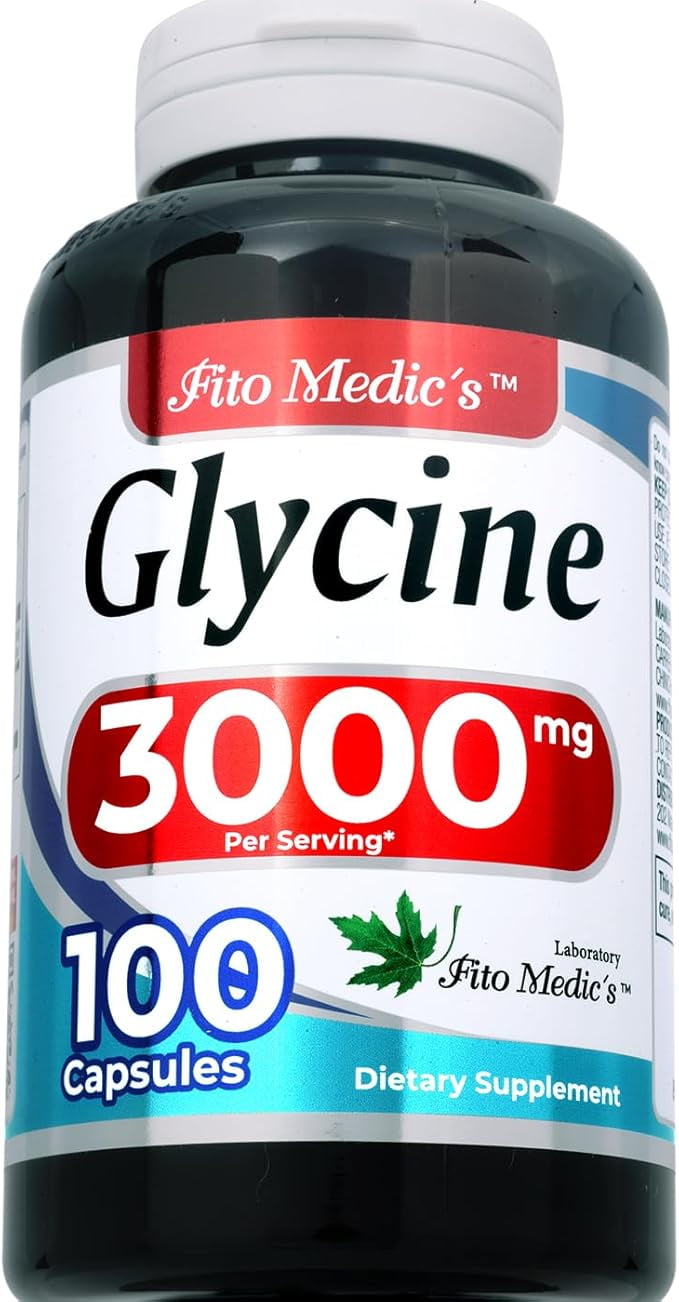 FITO MEDIC'S Lab | glycine | glycine capsules |100 capsules | 3000 mg | glycine supplements | l ...