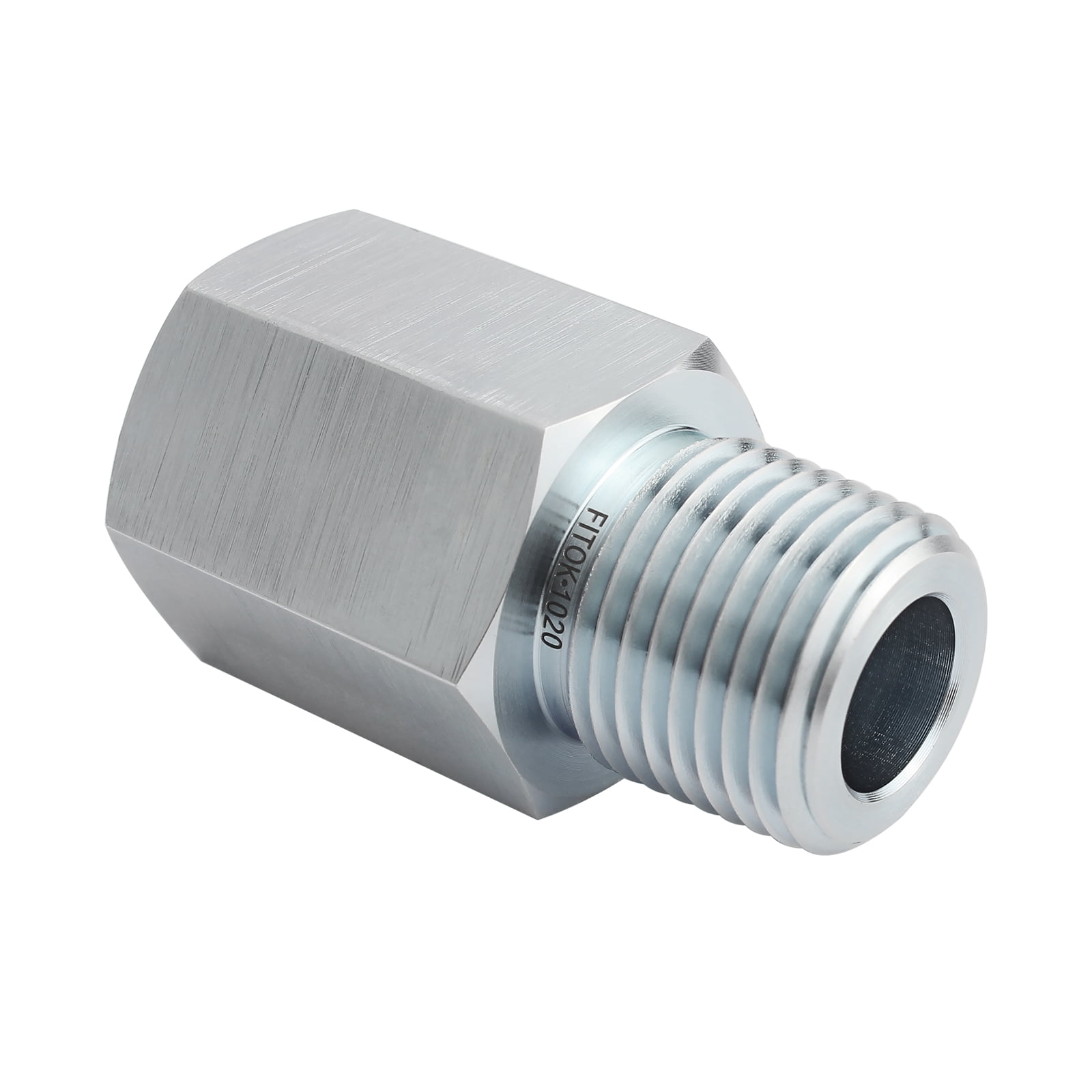 FITOK 1/2'' Female NPT × 1/2'' Male NPT Adapter Zinc Plated Carbon ...