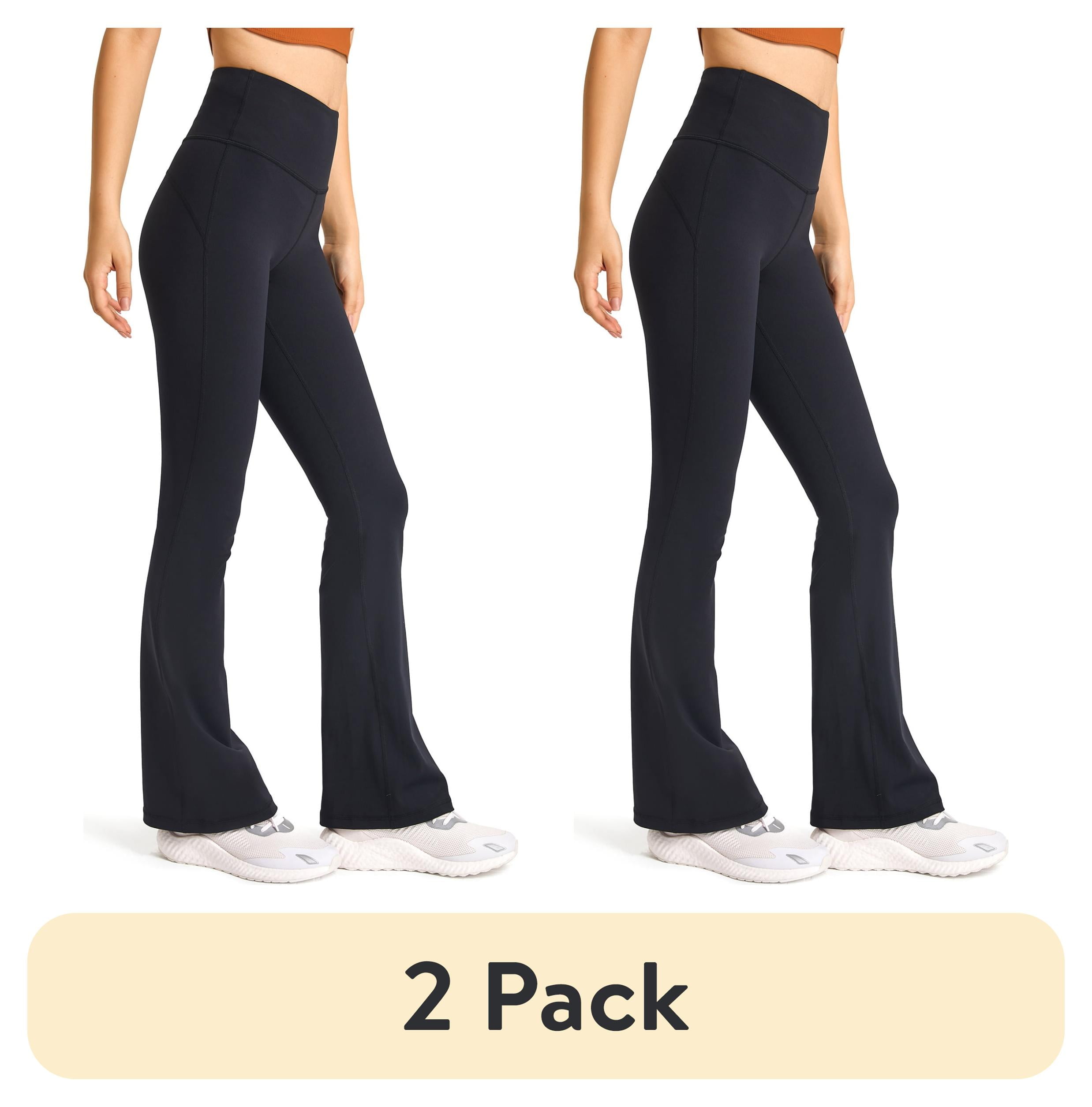(2 pack) FITOP Flare Yoga Pants for Women Buttery Soft High Waist ...