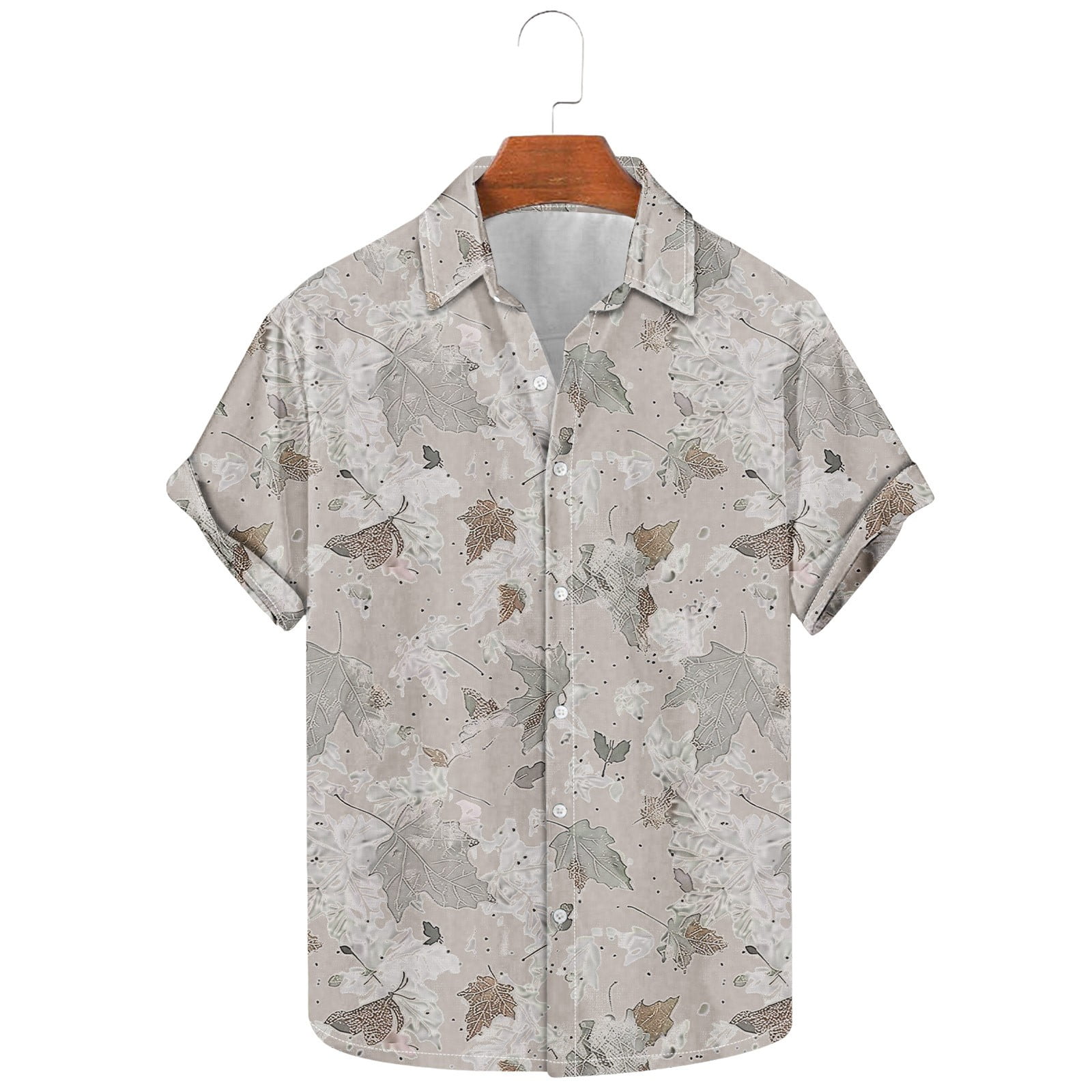 FITORON Mens Classic Button Down Shirts, Short Sleeve Casual Summer ...