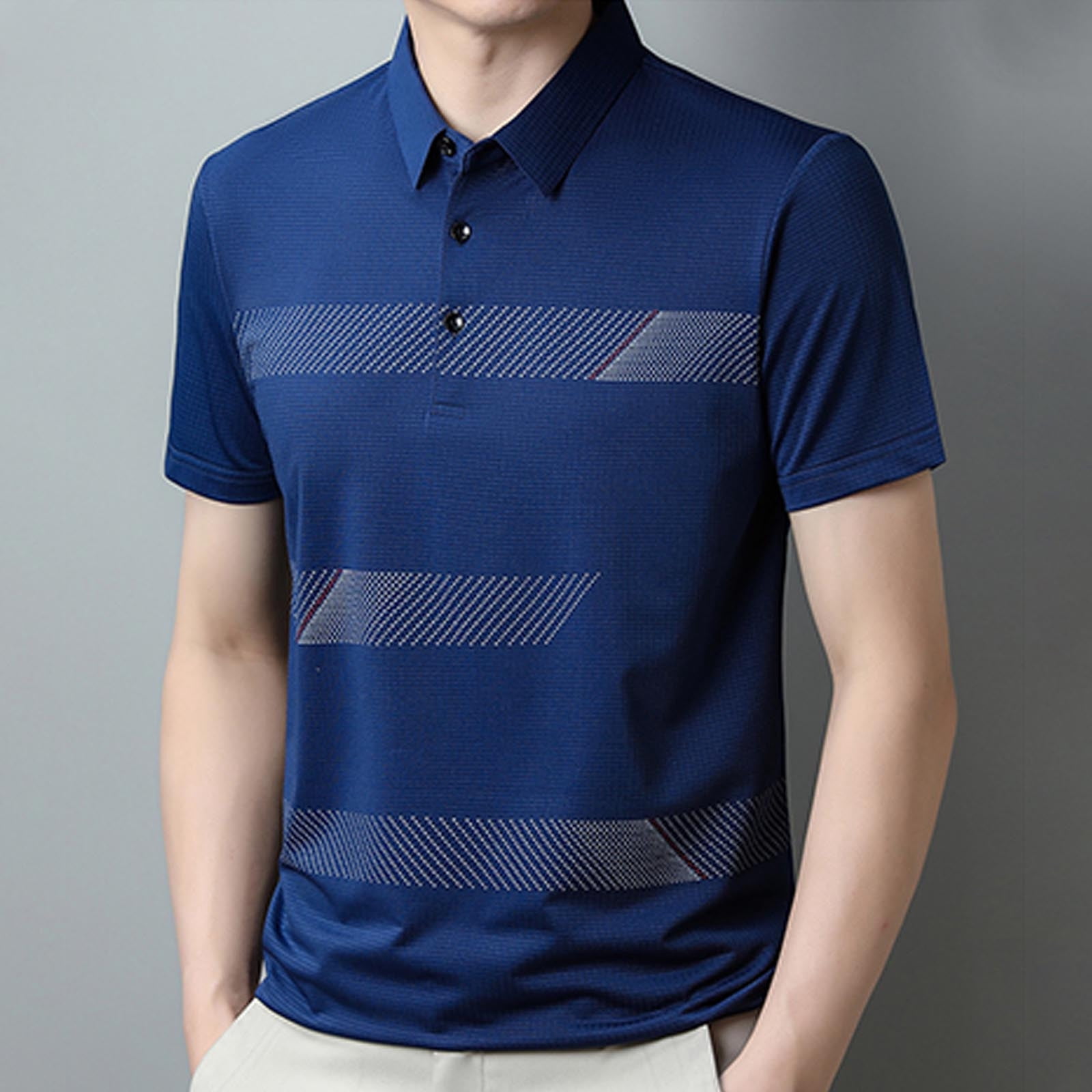 FITORON Mens Breathable Polo Shirt, Collared Solid Casual Short Sleeve ...