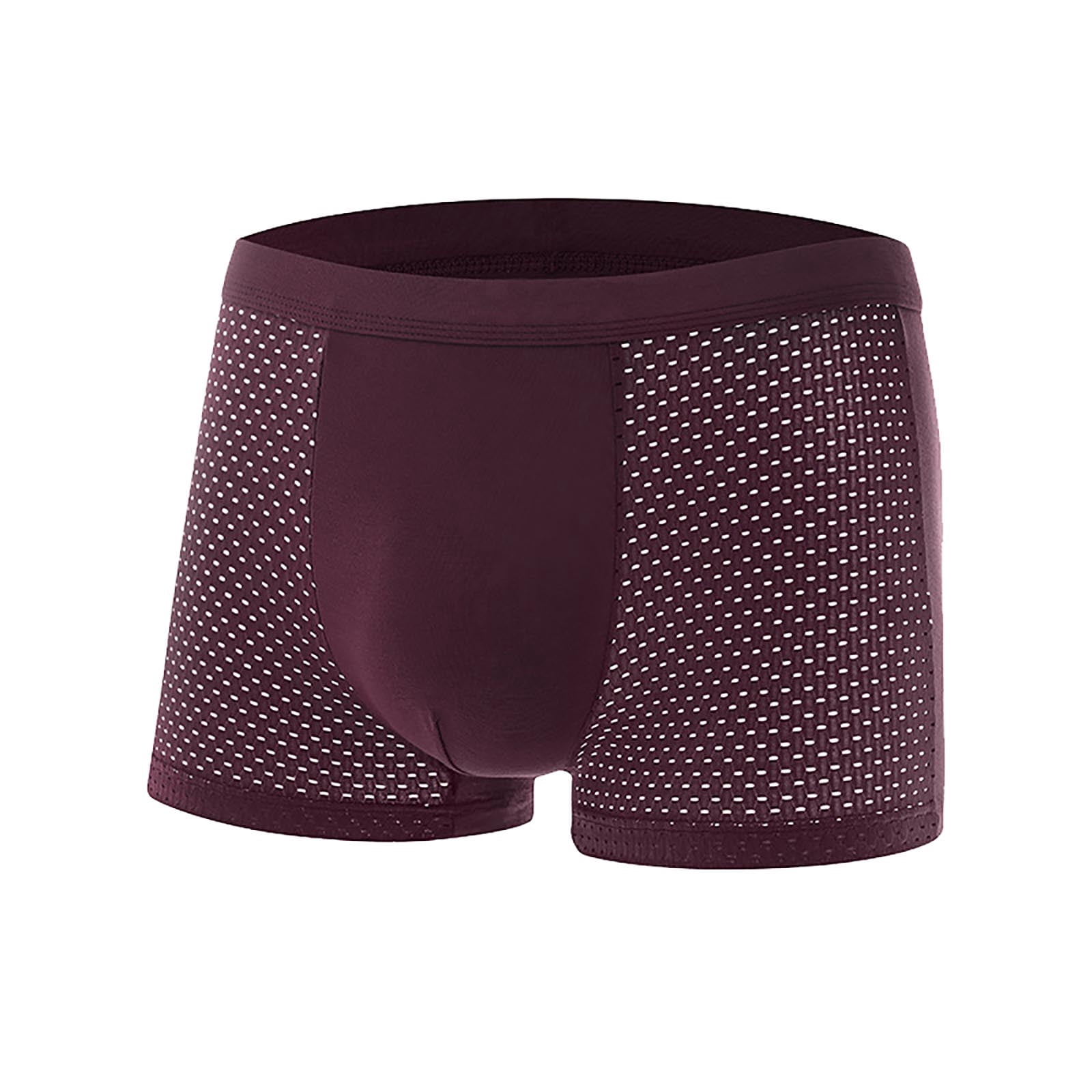 FITORON Mens Purple Stretch Mesh Boxer Briefs, 3D Contoured Pouch Wide ...