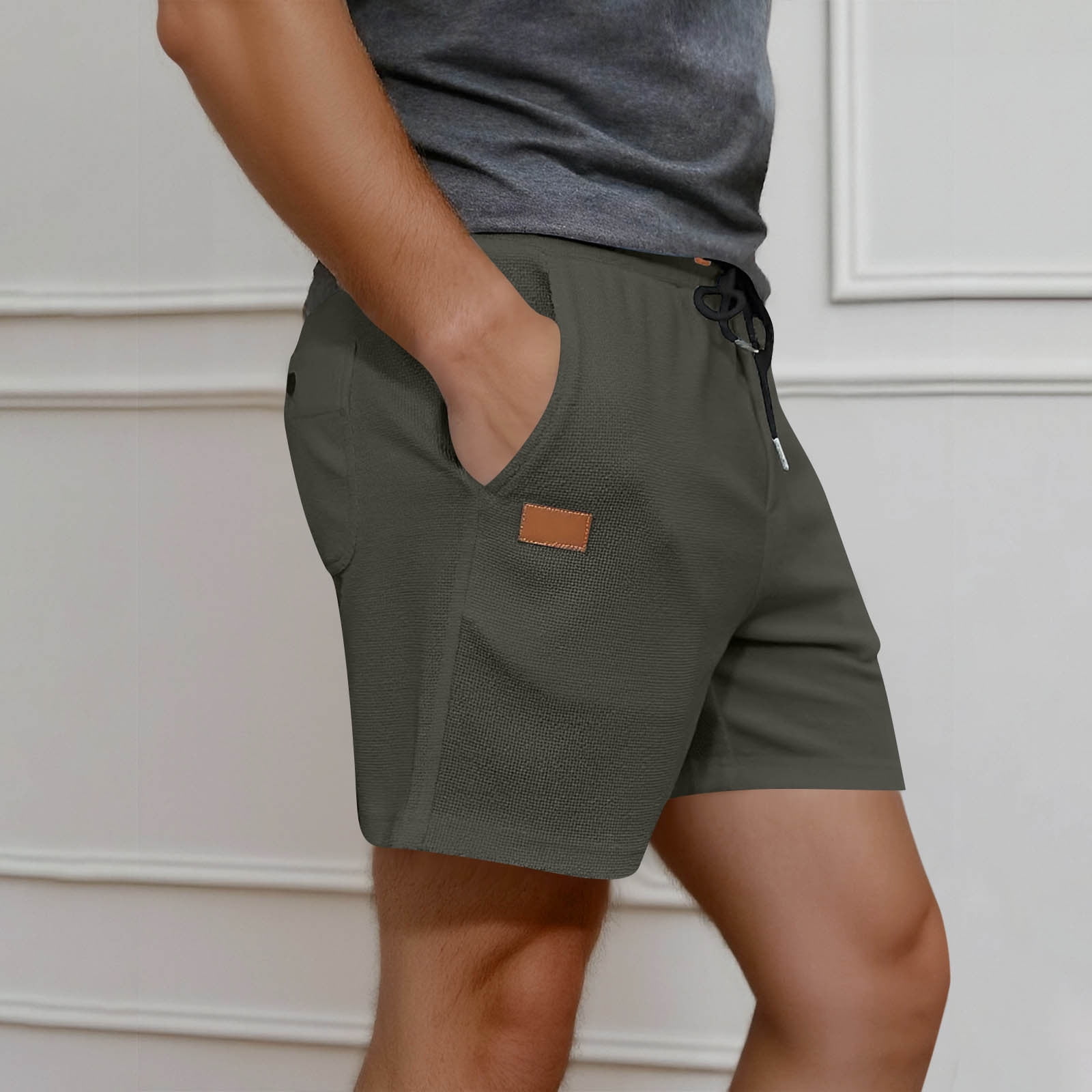 FITORON Mens Shorts With Pocket, Summer Solid Classic Outdoor Casual ...
