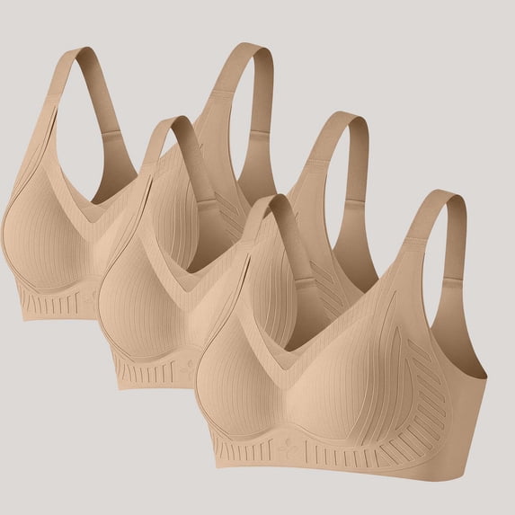 FITORON Seamless Sports Bras for Women 3 Pack, High Support Racerback ...