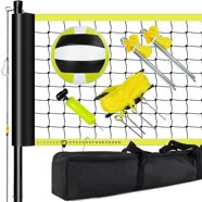 Haokelball Outdoor Volleyball Net Set with LED Light, Adjustable 15 ...