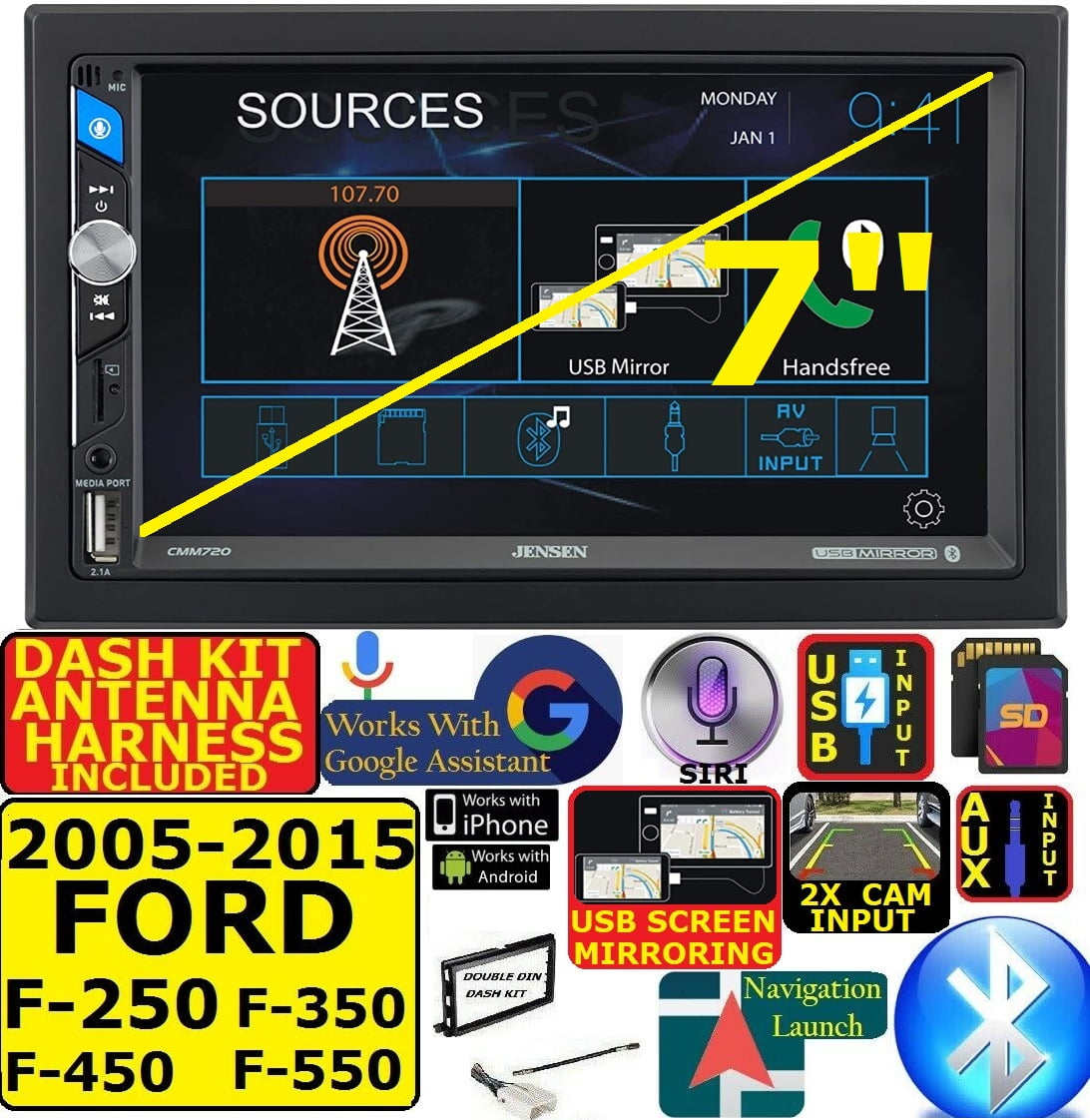 FITS 05-15 FORD F250/350/450/550 \ AM/FM USB/BLUETOOTH TOUCHSCREEN CAR ...