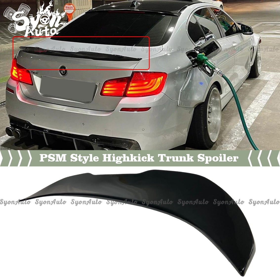 FITS 2011-2017 BMW F10 5 SERIES & M5 GLOSS BLACK PSM STYLE HIGH KICK ...