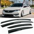 FITS 2013-2017 Honda Accord JDM 3D Wavy Mugen Style Window Visor RAIN ...