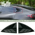 FITS 2020-2024 TESLA MODEL Y GLOSSY BLACK SIDE WINDOW LOUVER VENT COVER ...