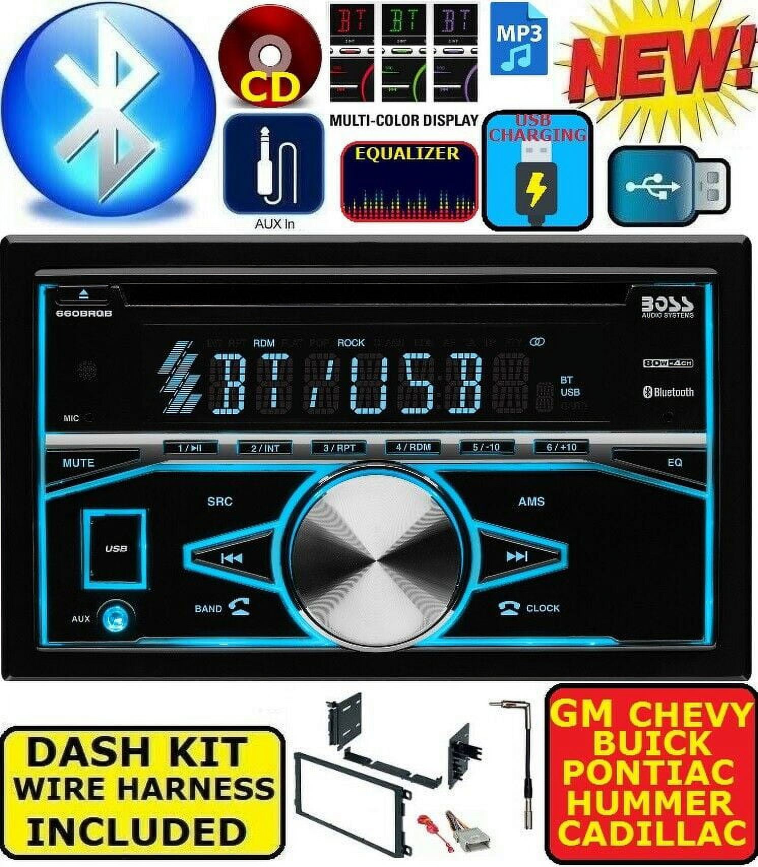 FITS CHEVY-GMC TRUCK-VAN-SUV Bluetooth Usb Radio Stereo Double Din Dash ...