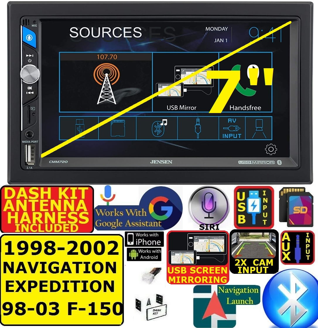 FITS F150 NAVIGATOR EXPEDITION ECONOLOLINE VAN JENSEN AM/FM USB ...