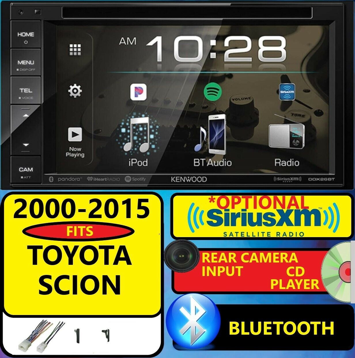 FITS/FOR 2000-15 TOYOTA & SCION GPS NAV BLUETOOTH USB CAR STEREO OPT ...