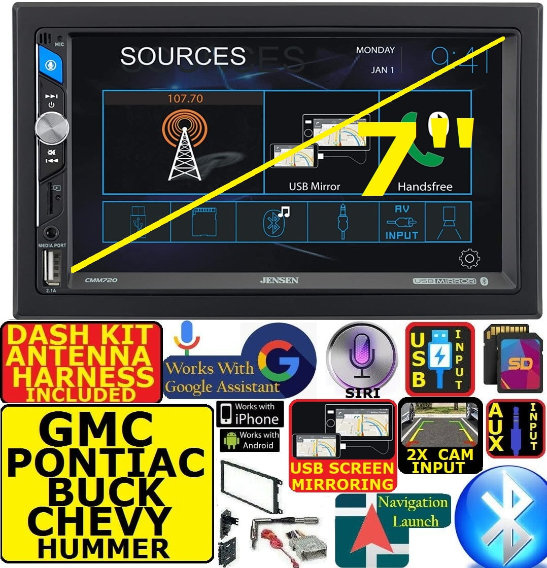 FITS GM-CAR-TRUCK-VAN-SUV AM/FM USB/BLUETOOTH TOUCHSCREEN CAR RADIO ...