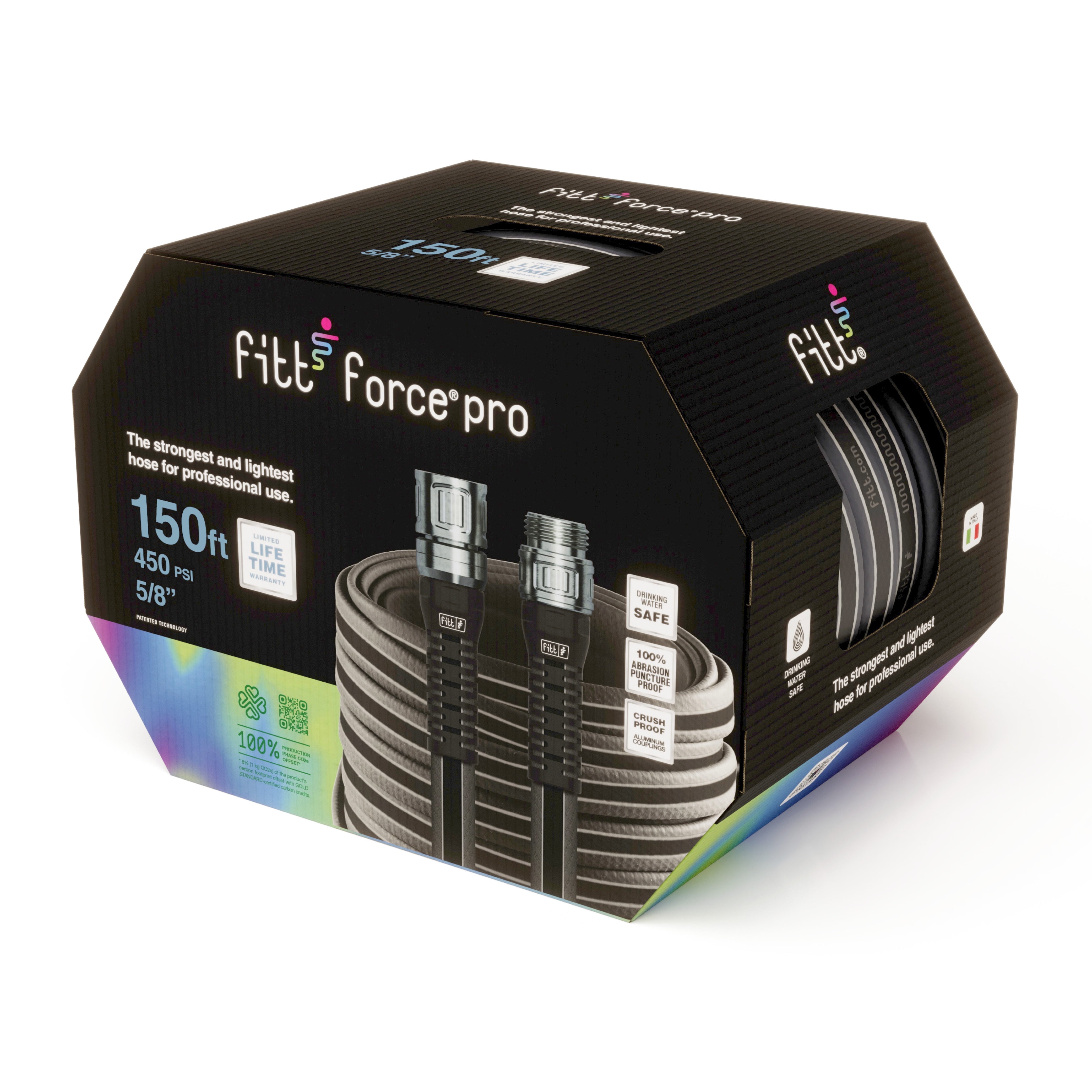 FITT FORCE PRO 5/8" x 150' Commercial Grade Garden Hose - Walmart.com