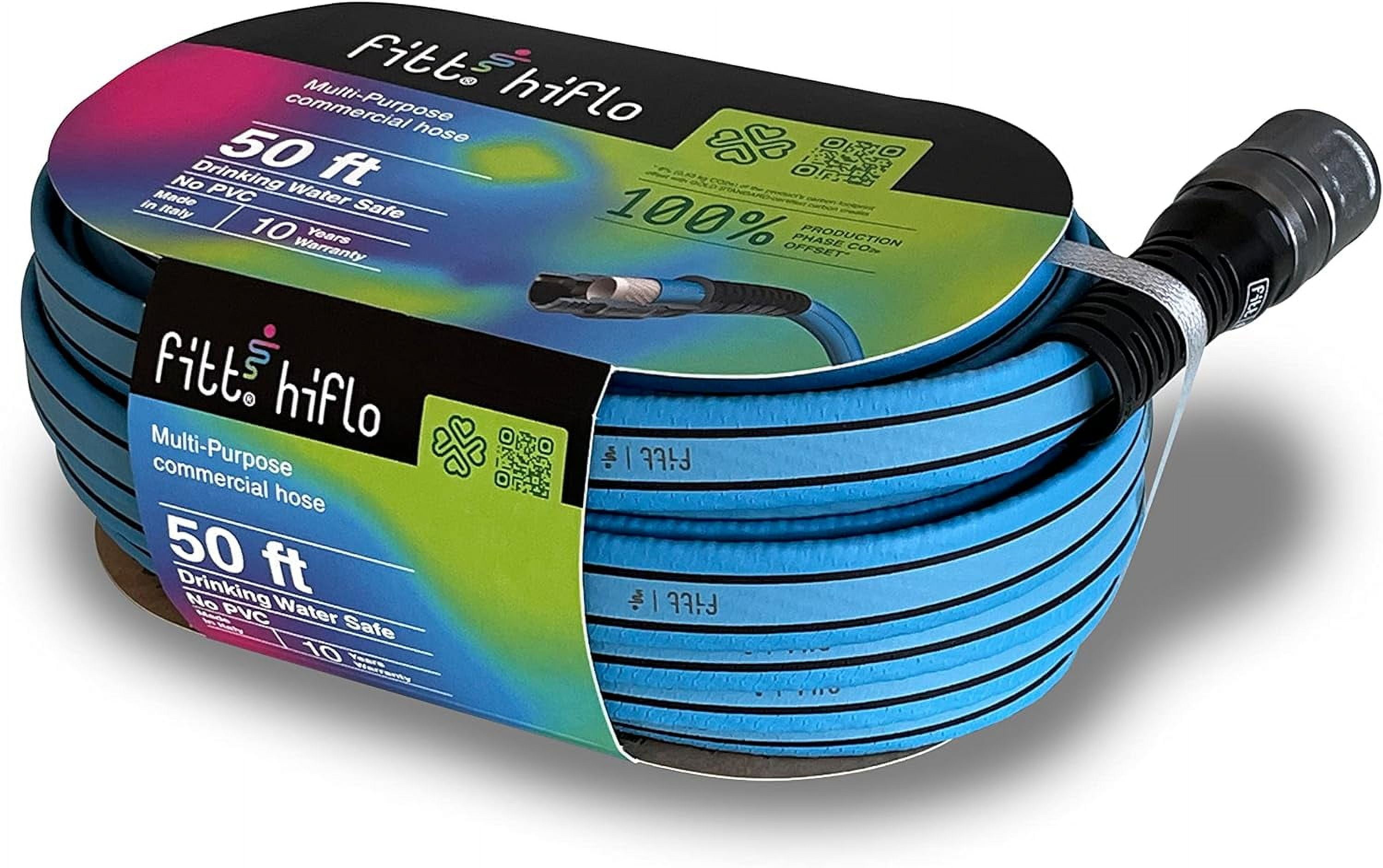 FITT Water Hose 50 Feet Lightweight Flexible Durable Multipurpose ...