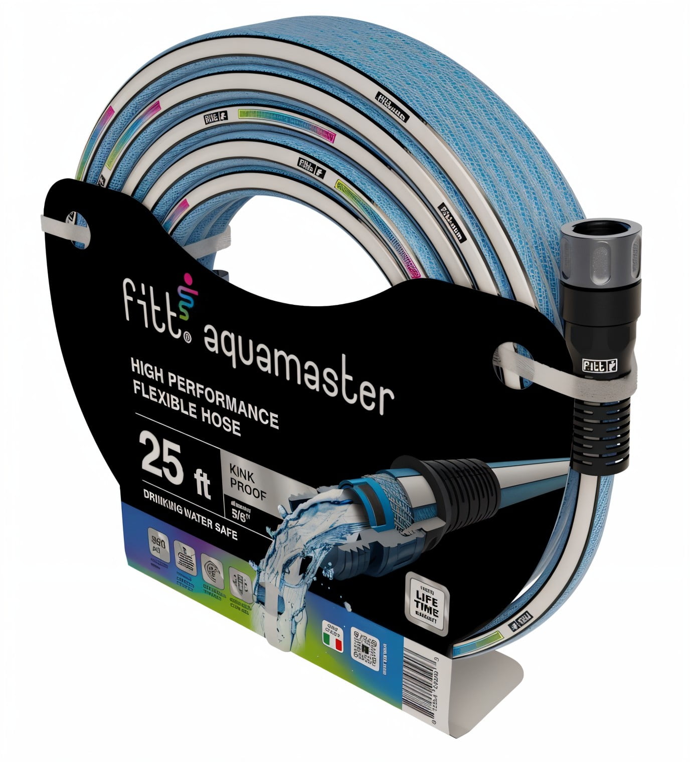 FITT NTS Aquamaster 5/8"x 25' High Performance Flexible Garden Hose ...