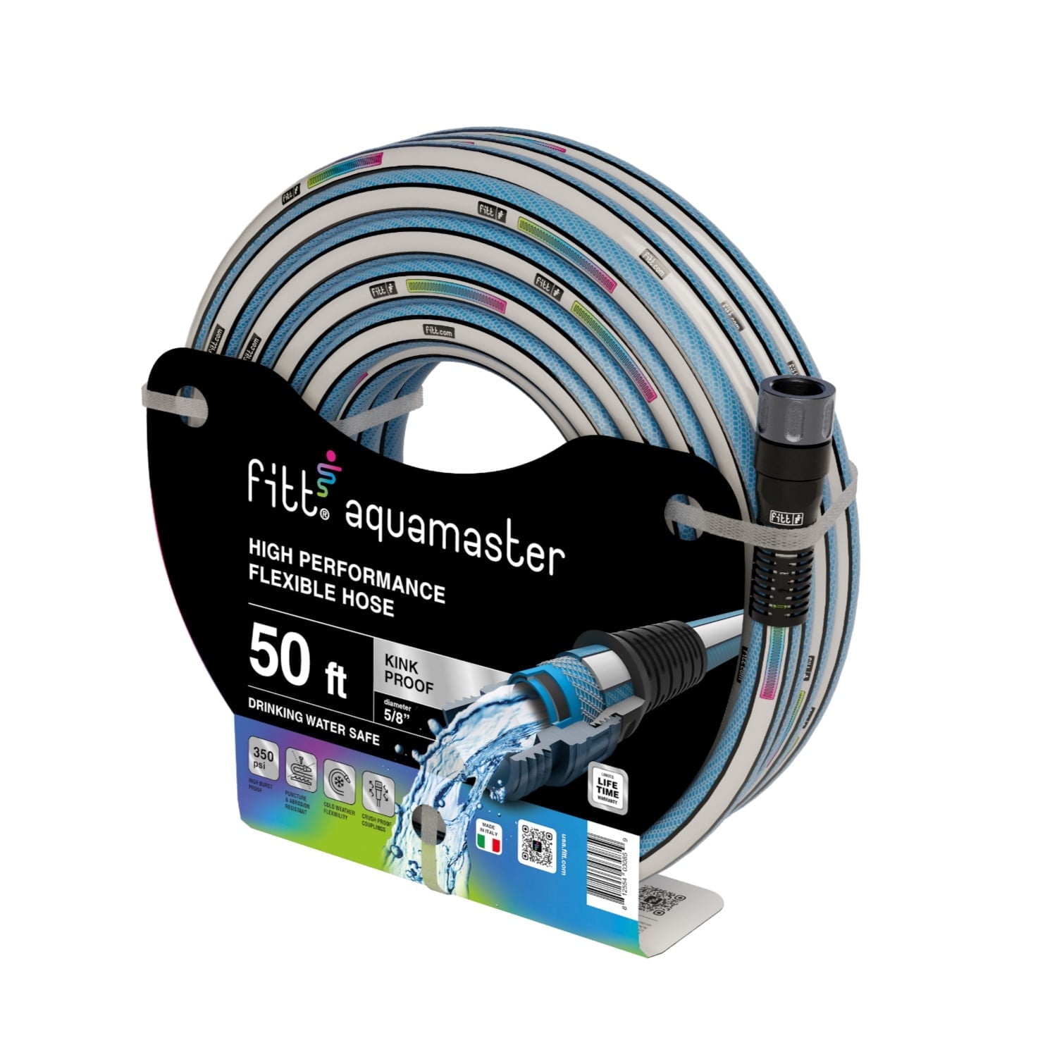 FITT NTS Aquamaster 5/8"x 50' High Performance Flexible Garden Hose ...