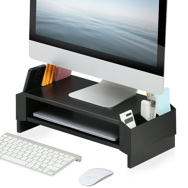 FITUEYES Computer Monitor Riser Stand Double-Layer Storage Bracket for ...