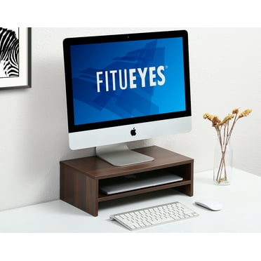 FITUEYES 3 Shelf Monitor Stand Riser with Adjustable Length and Angle ...