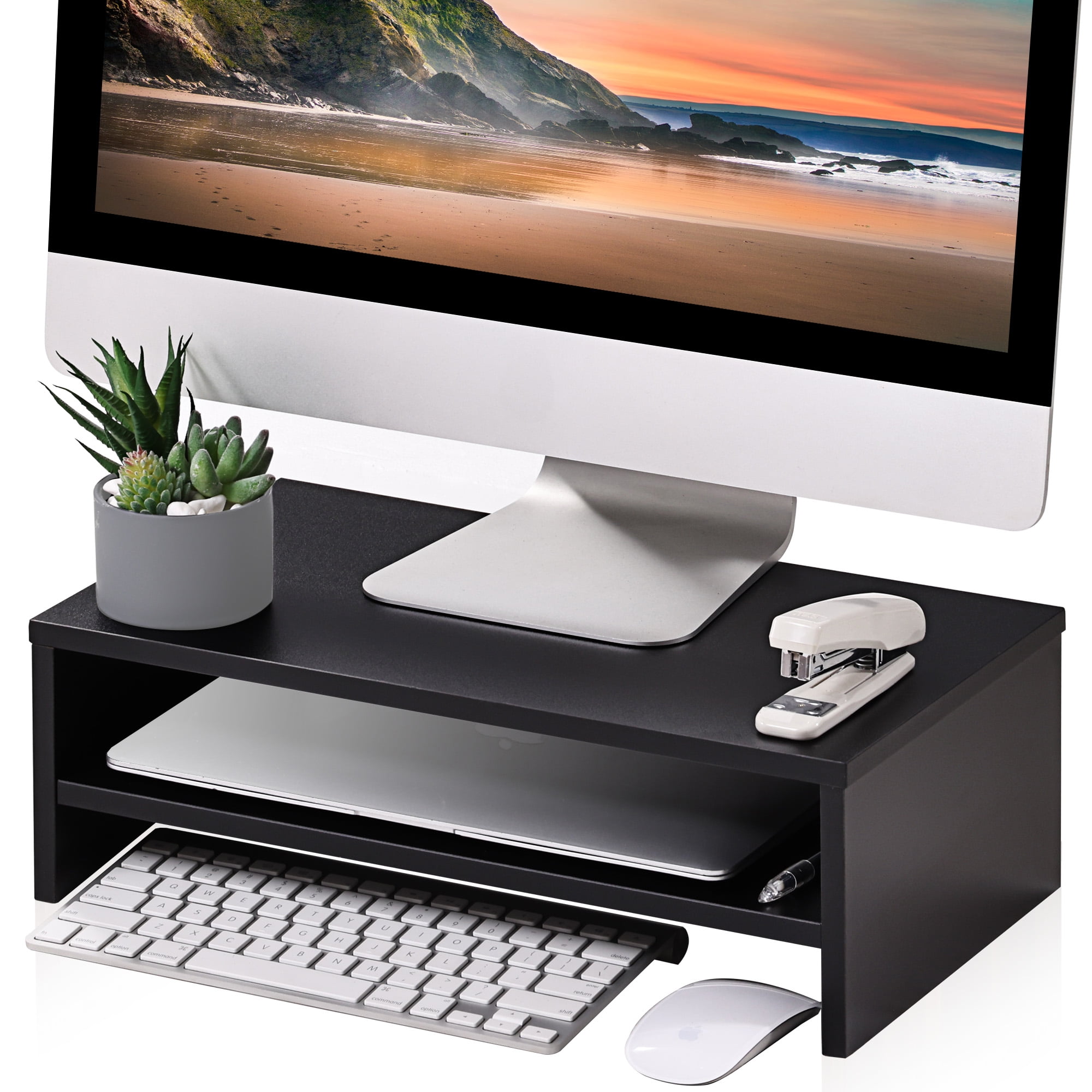FITUEYES Adjustable Angle Computer Monitor Riser with Large Screen ...