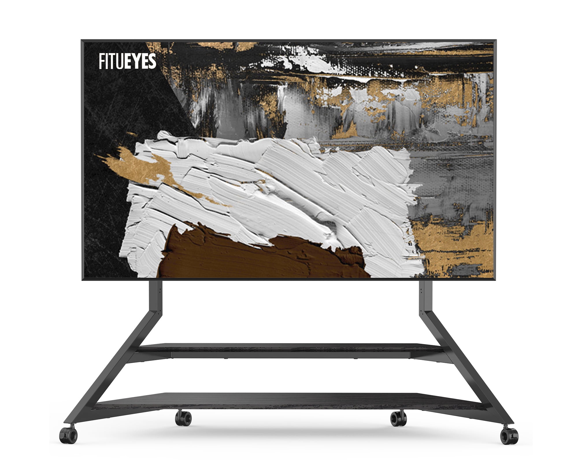 FITUEYES Design floor TV stand with Wheels for 75-100 Inch TV, Rolling ...
