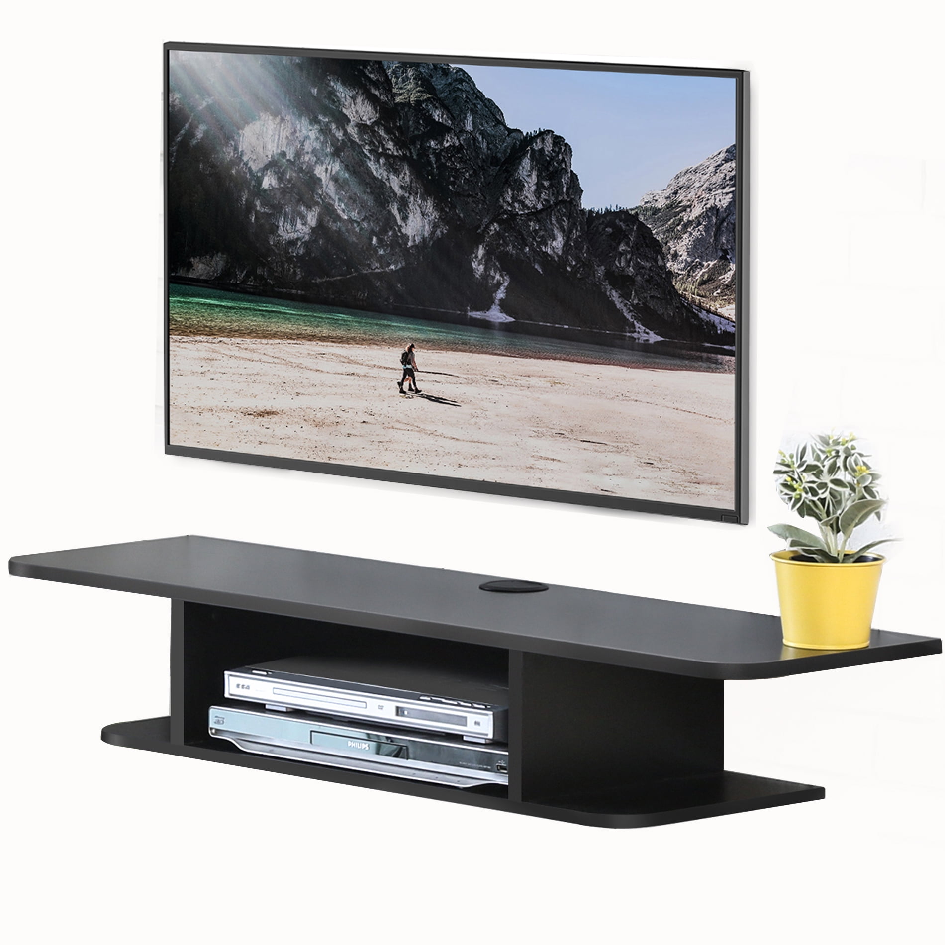 FITUEYES Floating TV Stand Wall Entertainment Storage Console AV Shelf ...