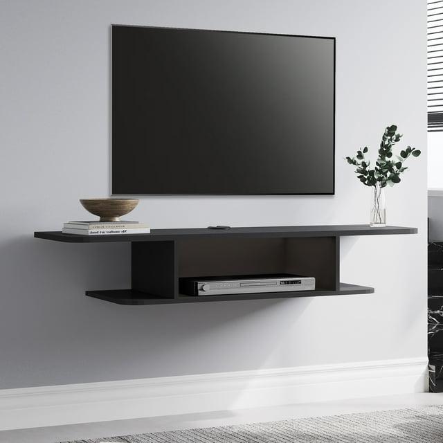 FITUEYES Floating TV Stand with Storage for TVs up to 60", Black ...