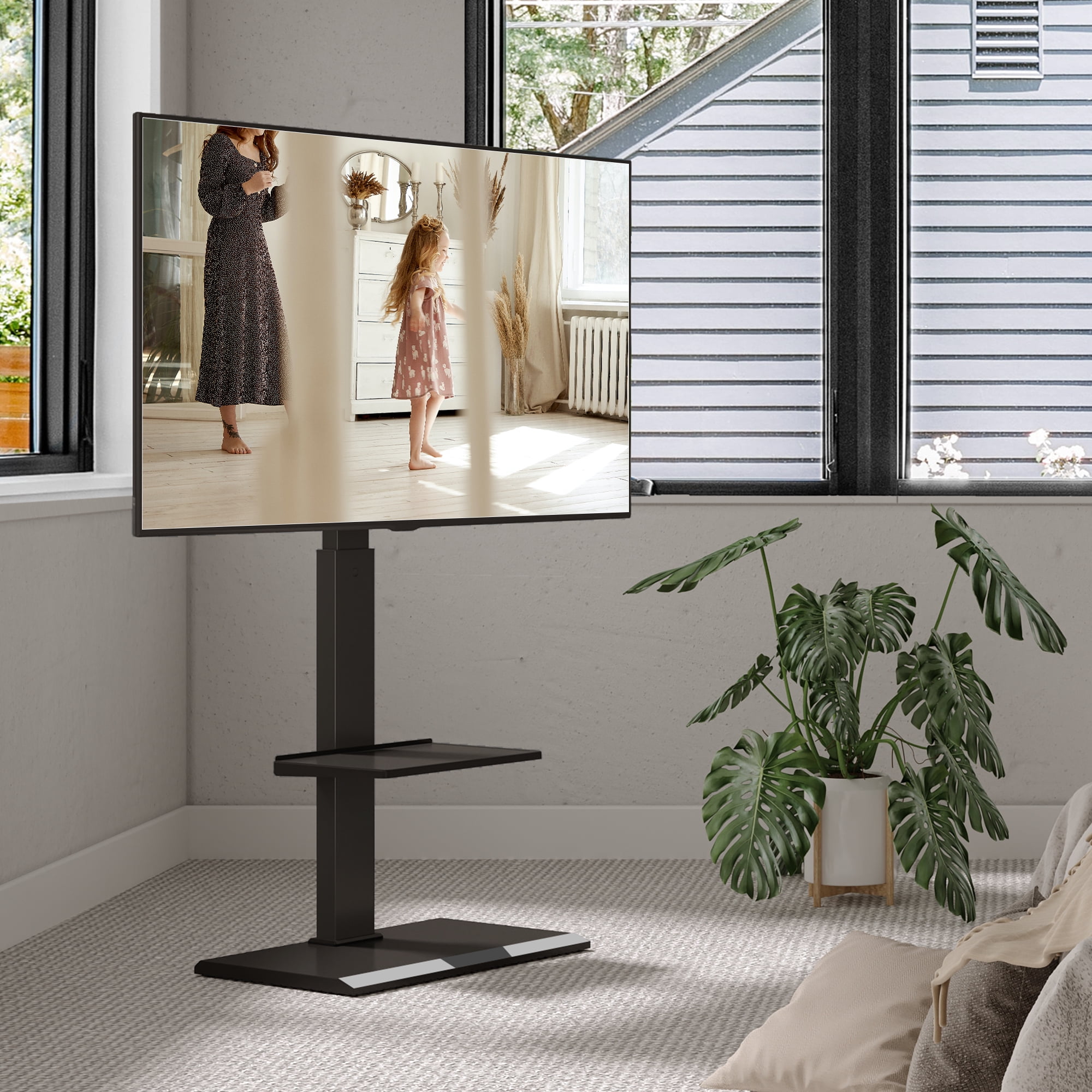 FITUEYES Floor Corner TV Stand Mount with Swivel Bracket for TVs up to ...