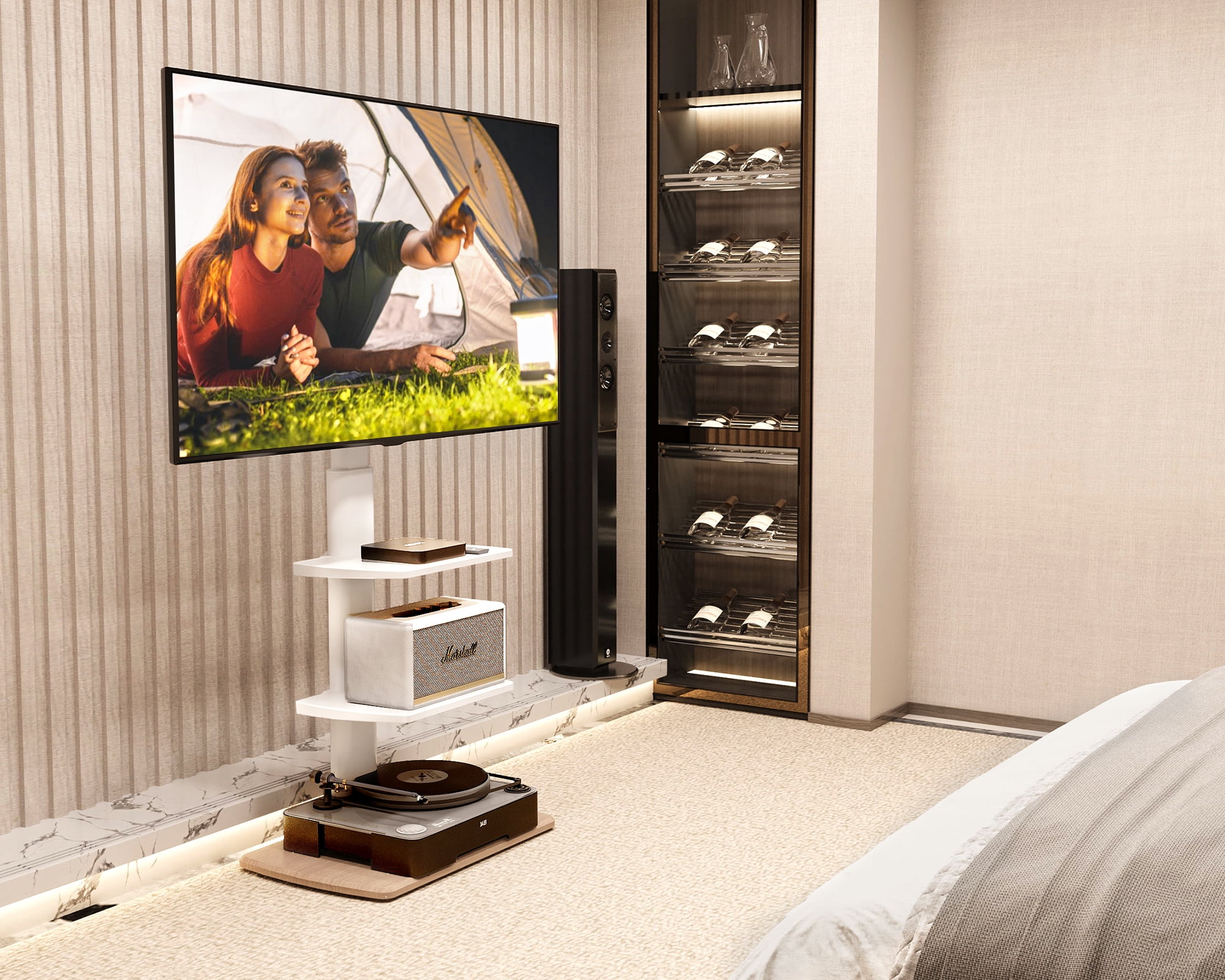 FITUEYES Universal Floor TV Stand for 32-70 Inch TVs, Swivel Mount ...