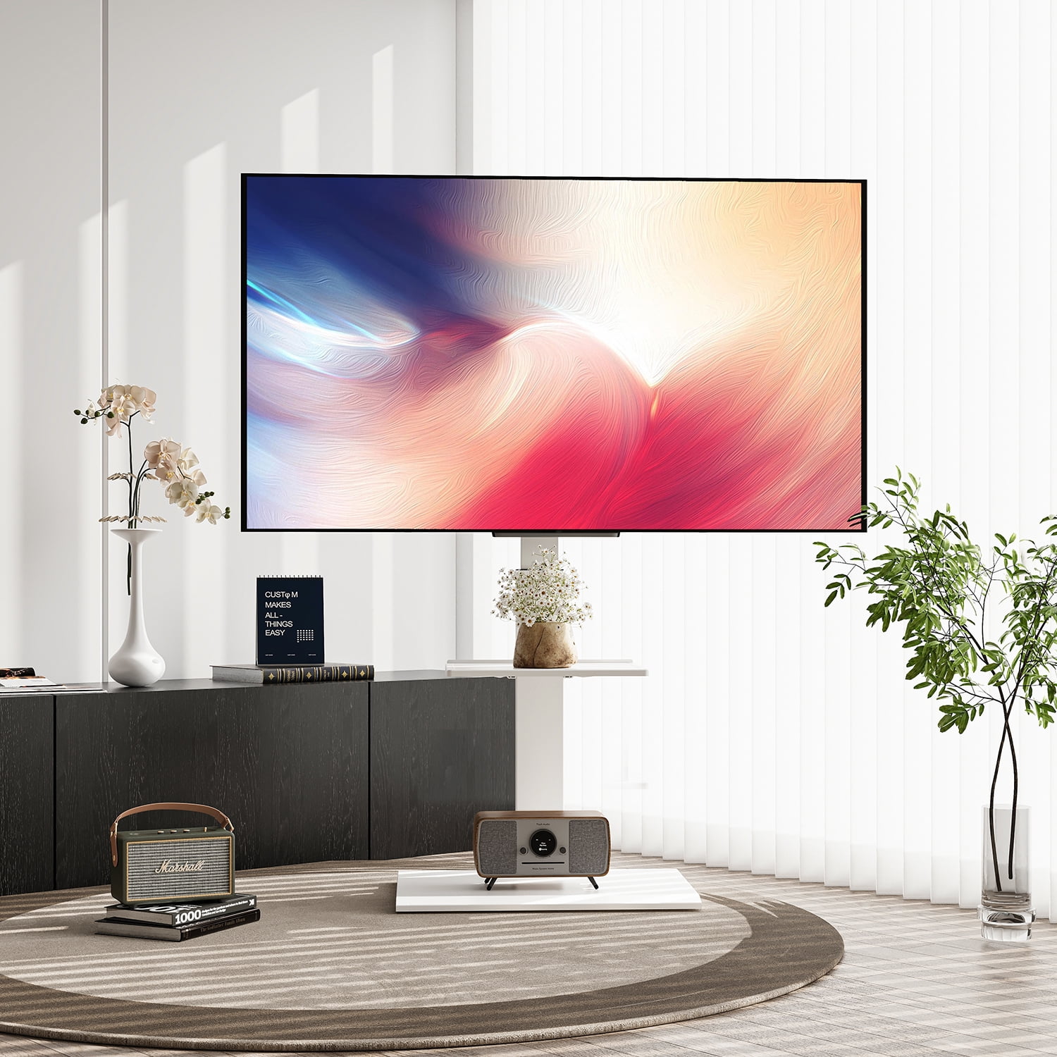 FITUEYES Iron Base Universal Floor TV Stands for 32-70 Inch TVs With ...