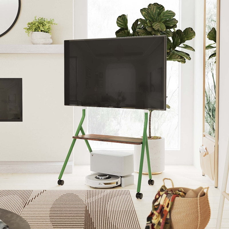 FITUEYES Mobile TV Stand Stylish Storage Corner TV Cart Mount for TVs ...