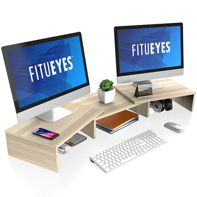 FITUEYES Monitor Stand Riser with Adjustable Length and Angle Laptop ...