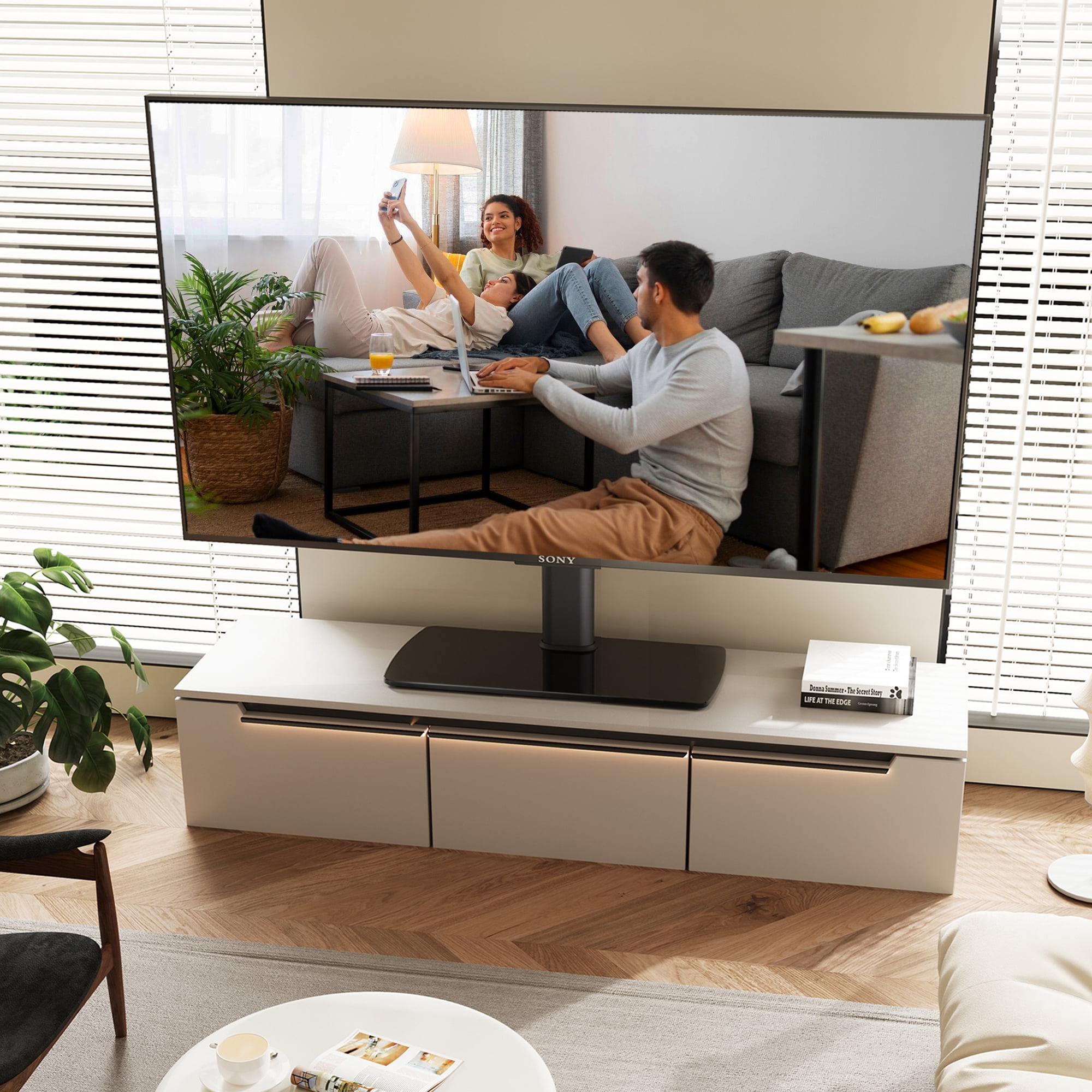 Fitueyes universal tv stand 80 store