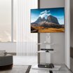 FITUEYES Universal Mobile TV Cart with Swivel Mount,Rolling TV Stand ...